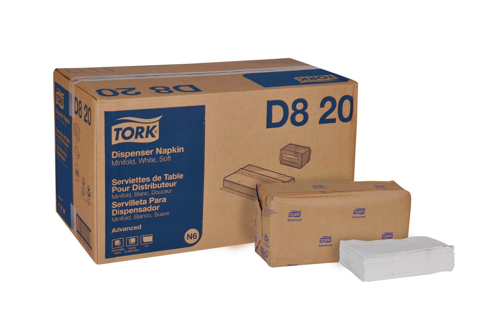 Soft Minifold Napkins 12 Packs 500 Sheets, 3.8x6.5 Inch Folded Size ...