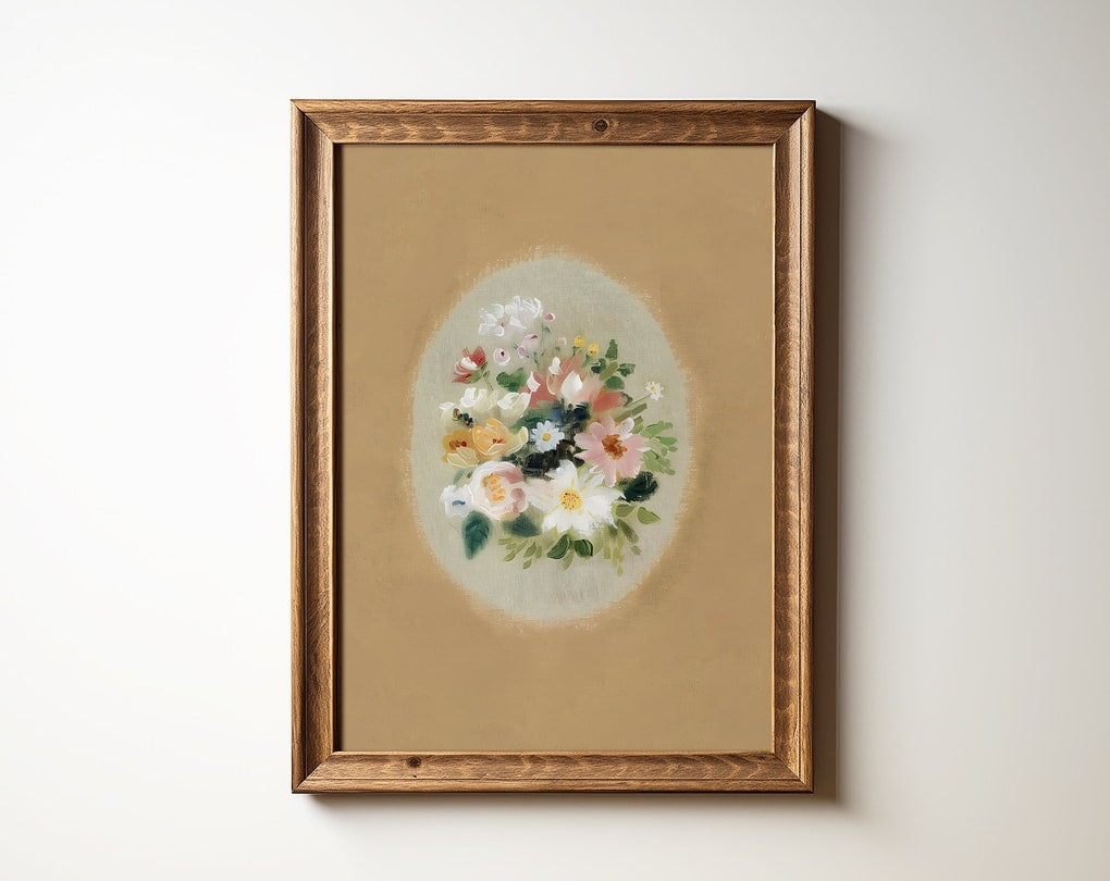 Soft Muted Botanical Wall Art Neutral Wall Art Downloadable Art Cottage ...