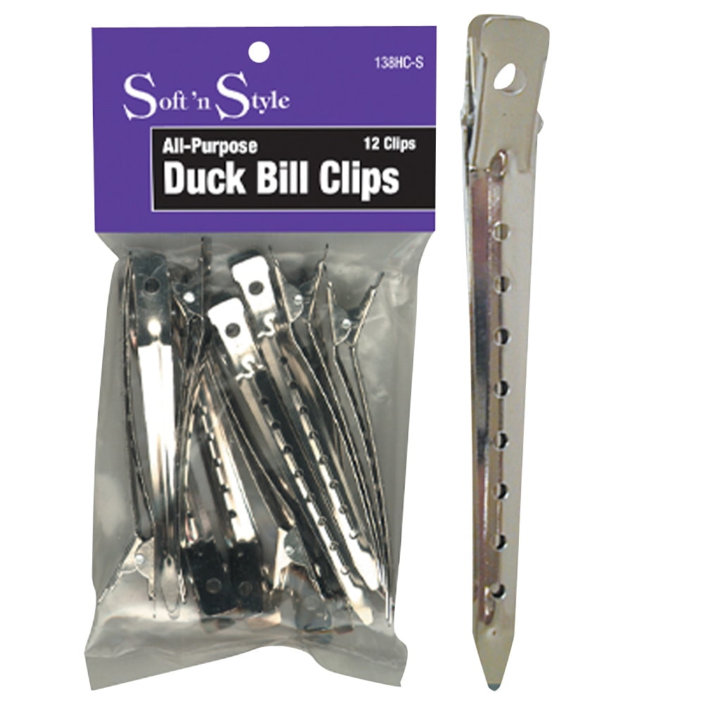 Soft 'N Style Duck Bill Clips Steel, 12 Bag [] - Walmart.com