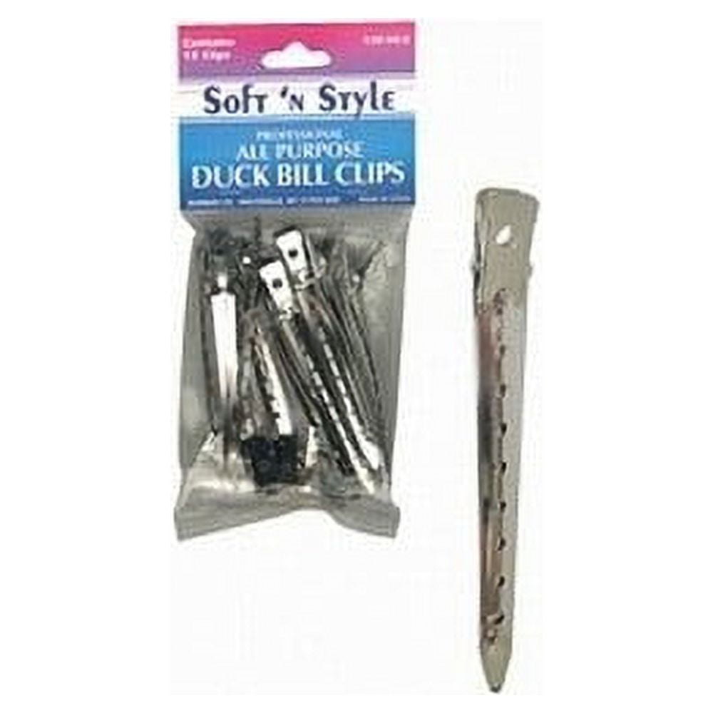 Soft 'N Style Duck Bill Clips Steel, 12 Bag [] - Walmart.com