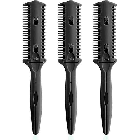 Soft 'N Style Haircut Razor Comb, 3 Pack - Double Sided Razor Hair ...