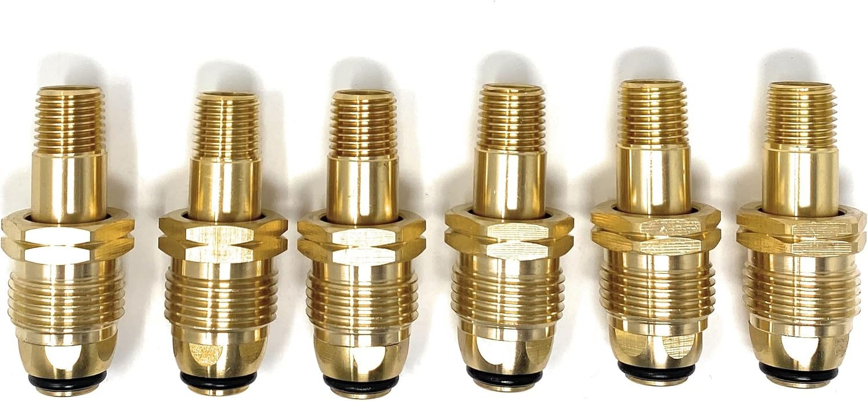 Soft Nose POL Plug Adapter Full Flow 6 PK for Propane Tanks/Regulator ...