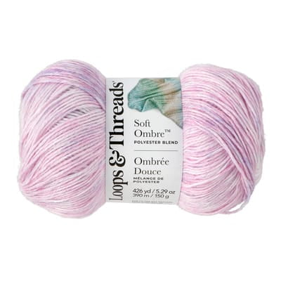 Soft Ombre Yarn by Loops & Threads – Light Polyester Acrylic Blend for ...
