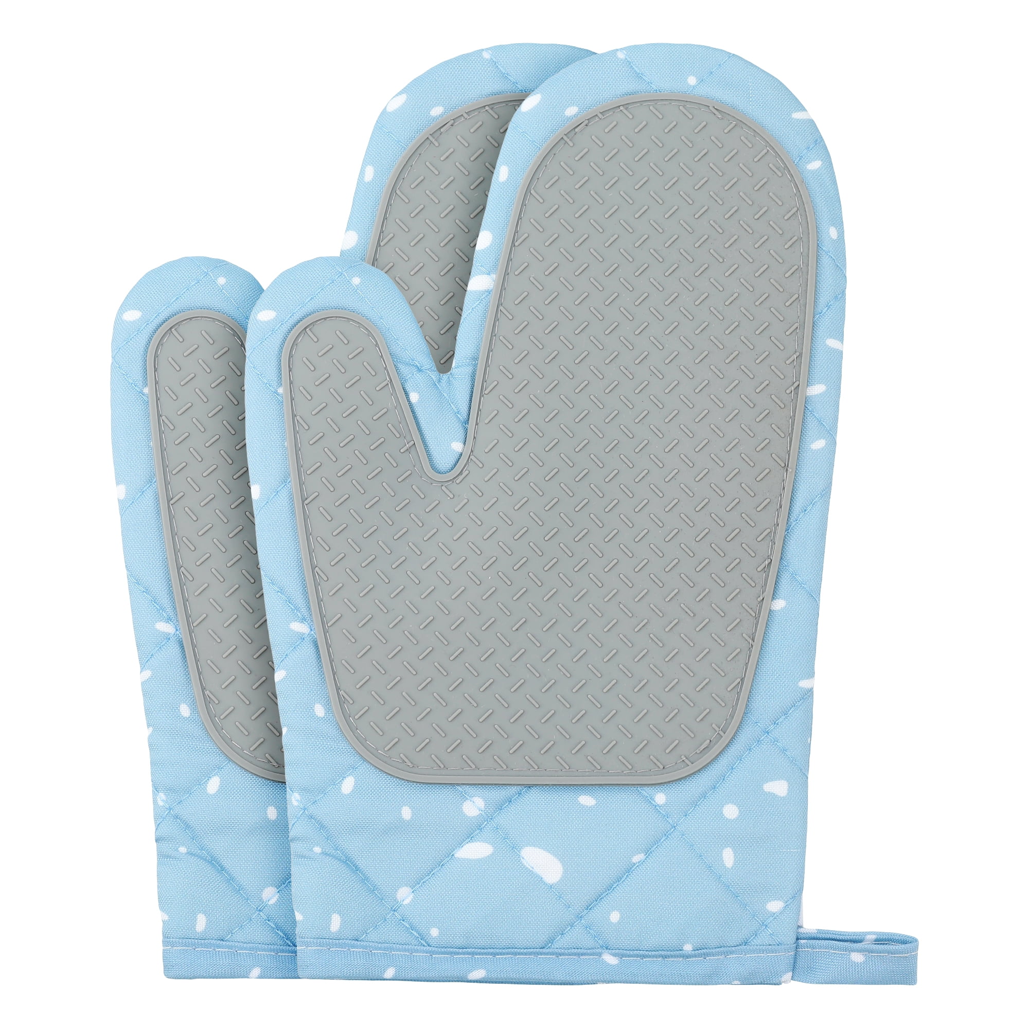 Soft Oven Mitts, Heat-Resistant Cooking Gloves, Thick Cotton Lining ...