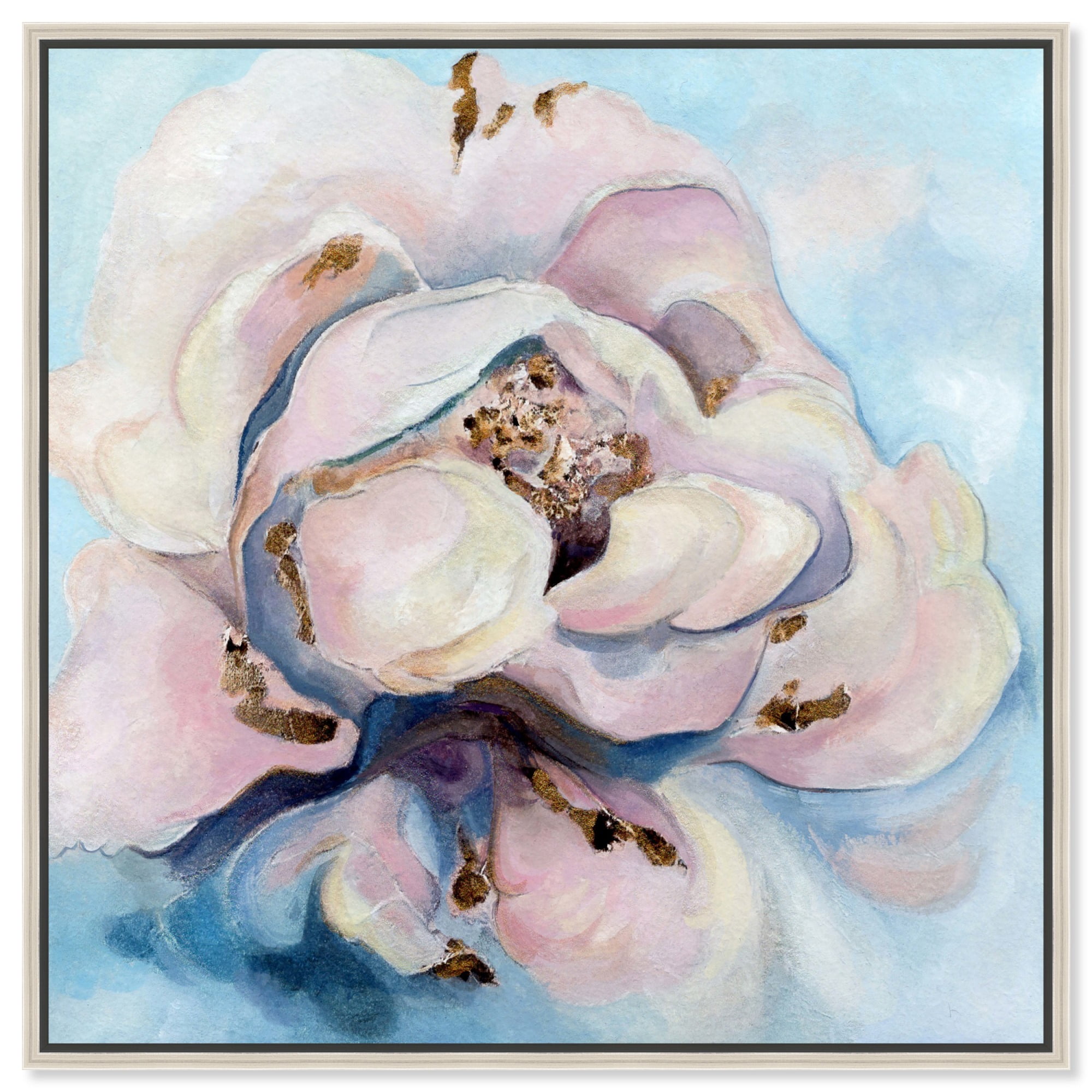 Soft Pastel Flower Canvas Light Colors Flower Art Prints by Art Remedy ...