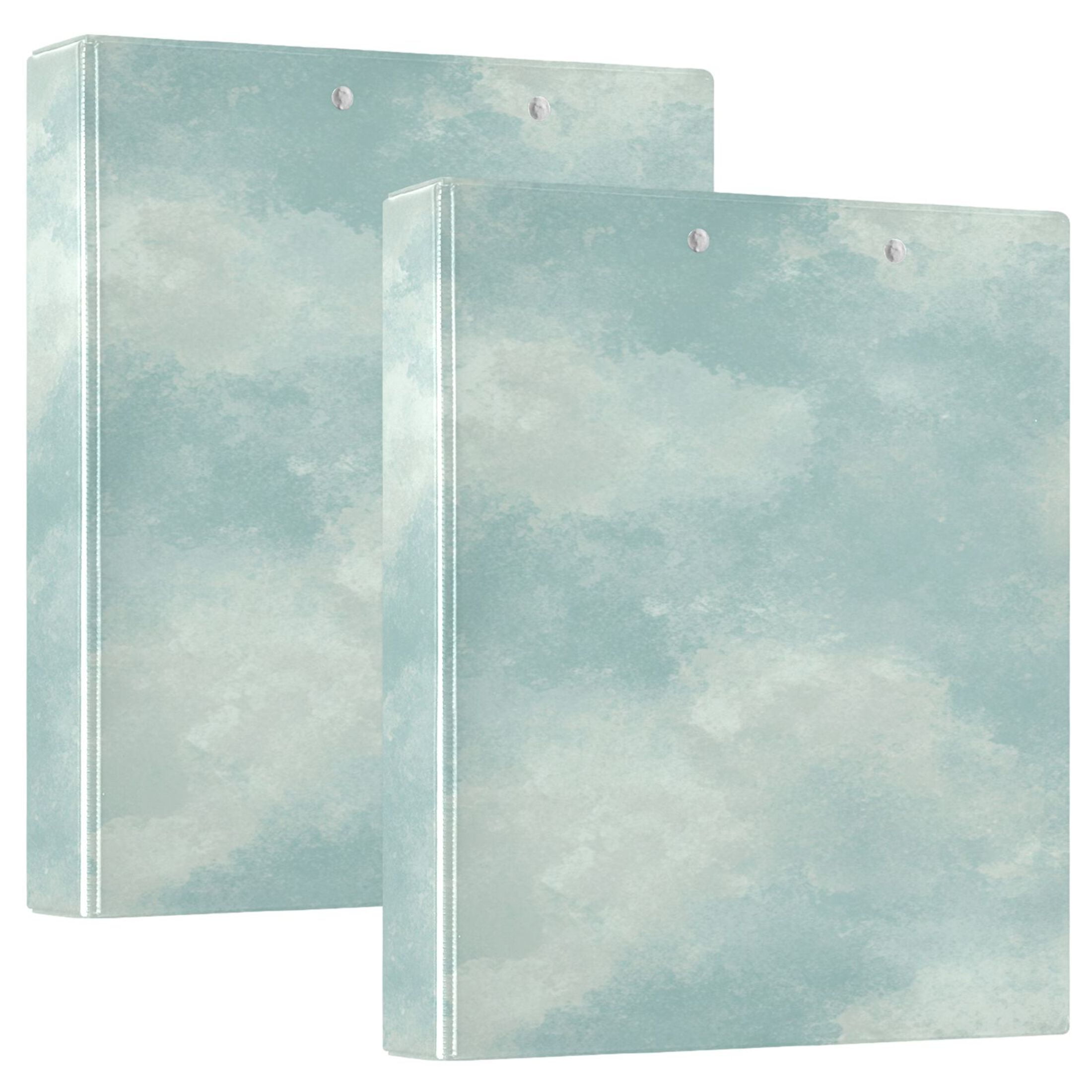 Soft Pastel Texture 12.4x10.6in PVC Round Ring Binders, 2-Pack, D-Ring ...