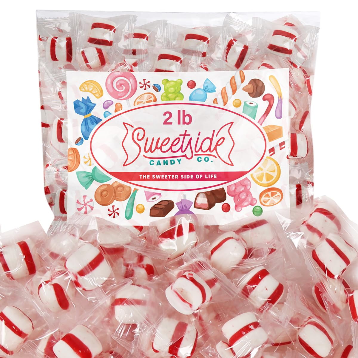 Soft Peppermint Candy Mints, BCF26 2lb mints bulk wrapped, Refreshing ...
