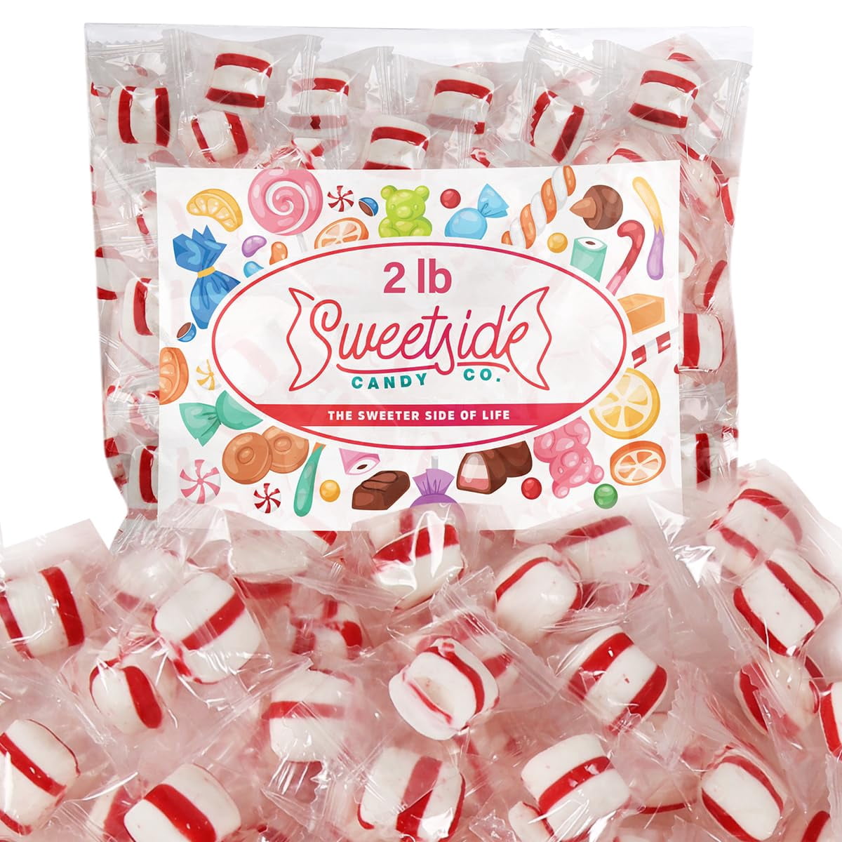 Soft Peppermint Candy Mints, YYF14 2lb mints bulk wrapped, Refreshing ...