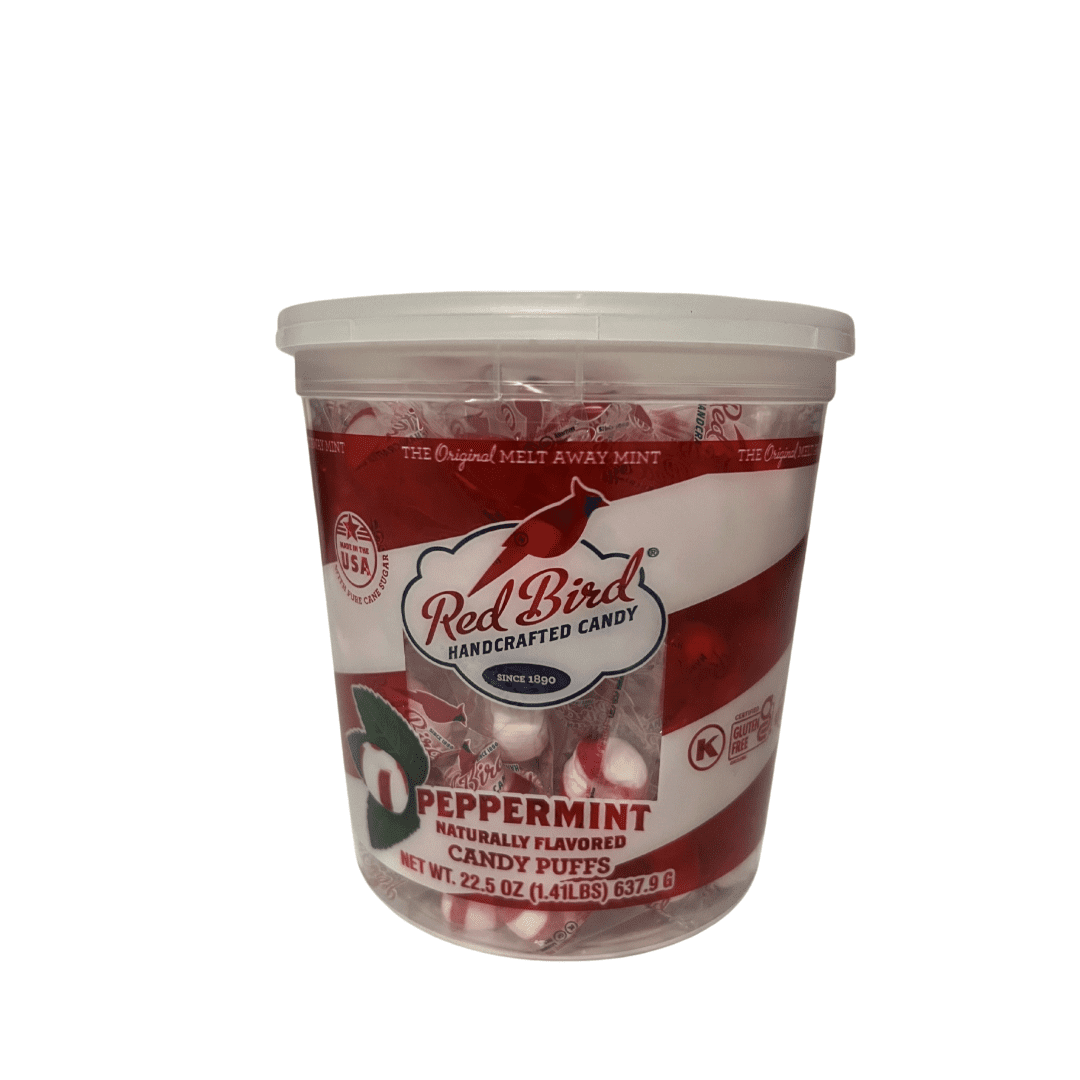 Soft Peppermint Candy Puffs 22.5 ounce Bucket of Mints Individually ...