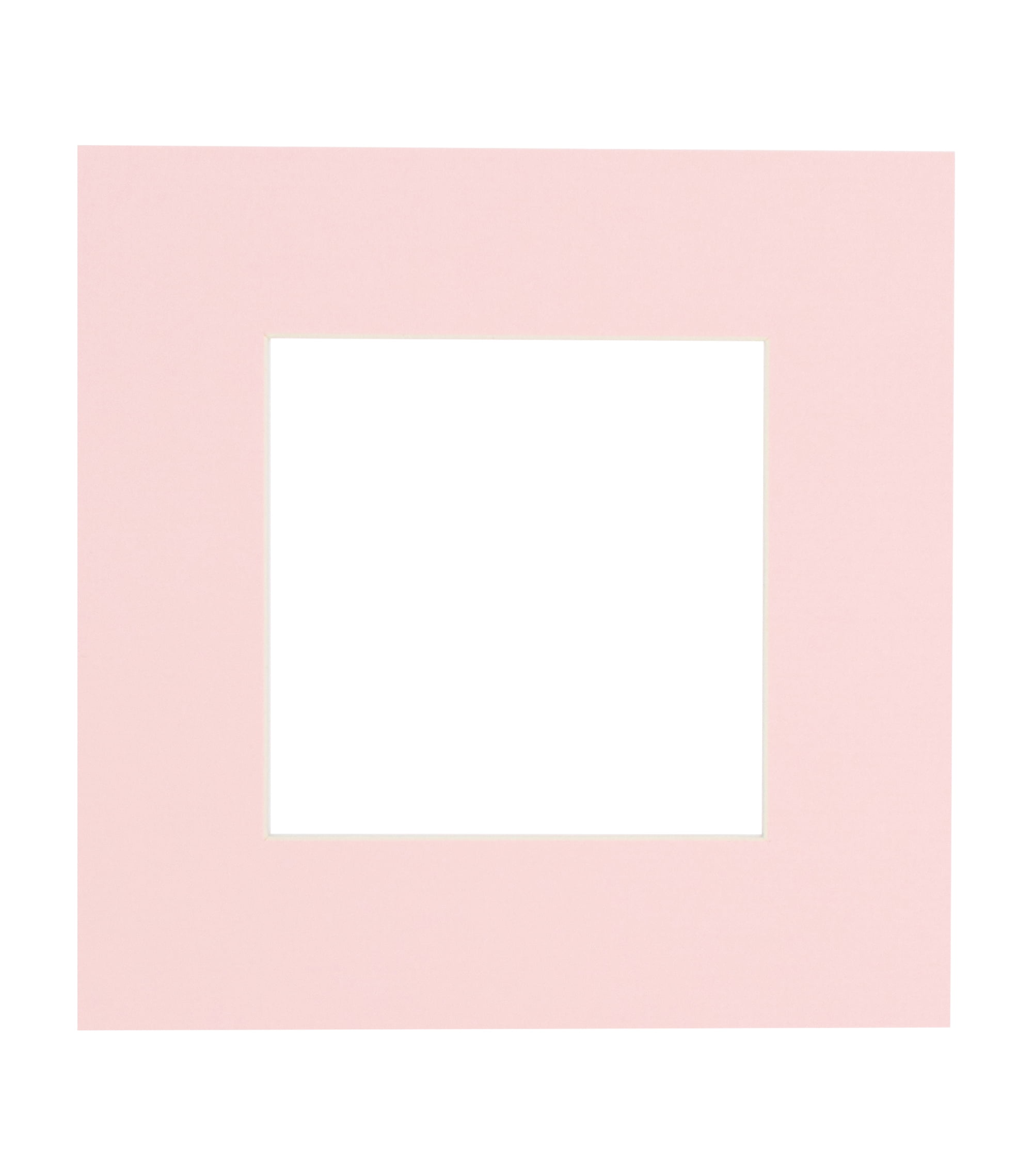 Soft Pink Acid Free 12x12 Picture Frame Mats with White Core Bevel Cut ...