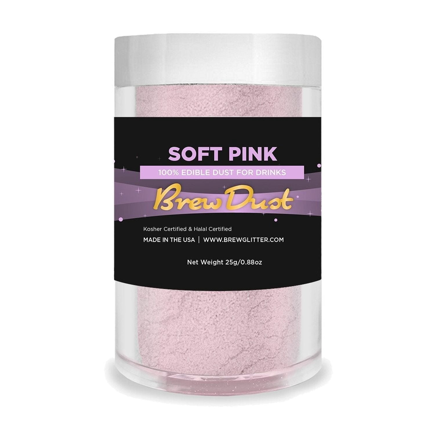 Brew Dust - Soft Pink Edible Drink Powder - Silky Swirl, Beverage Safe ...