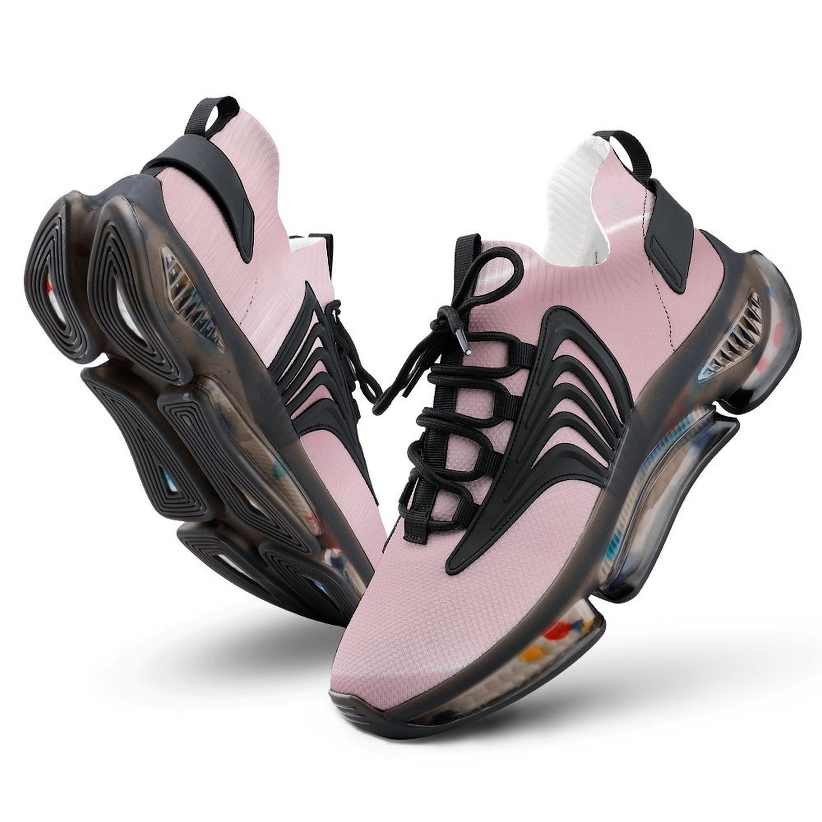 Soft Pink Marble Texture Walking Shoes for Men Woman Lightweight Tennis ...