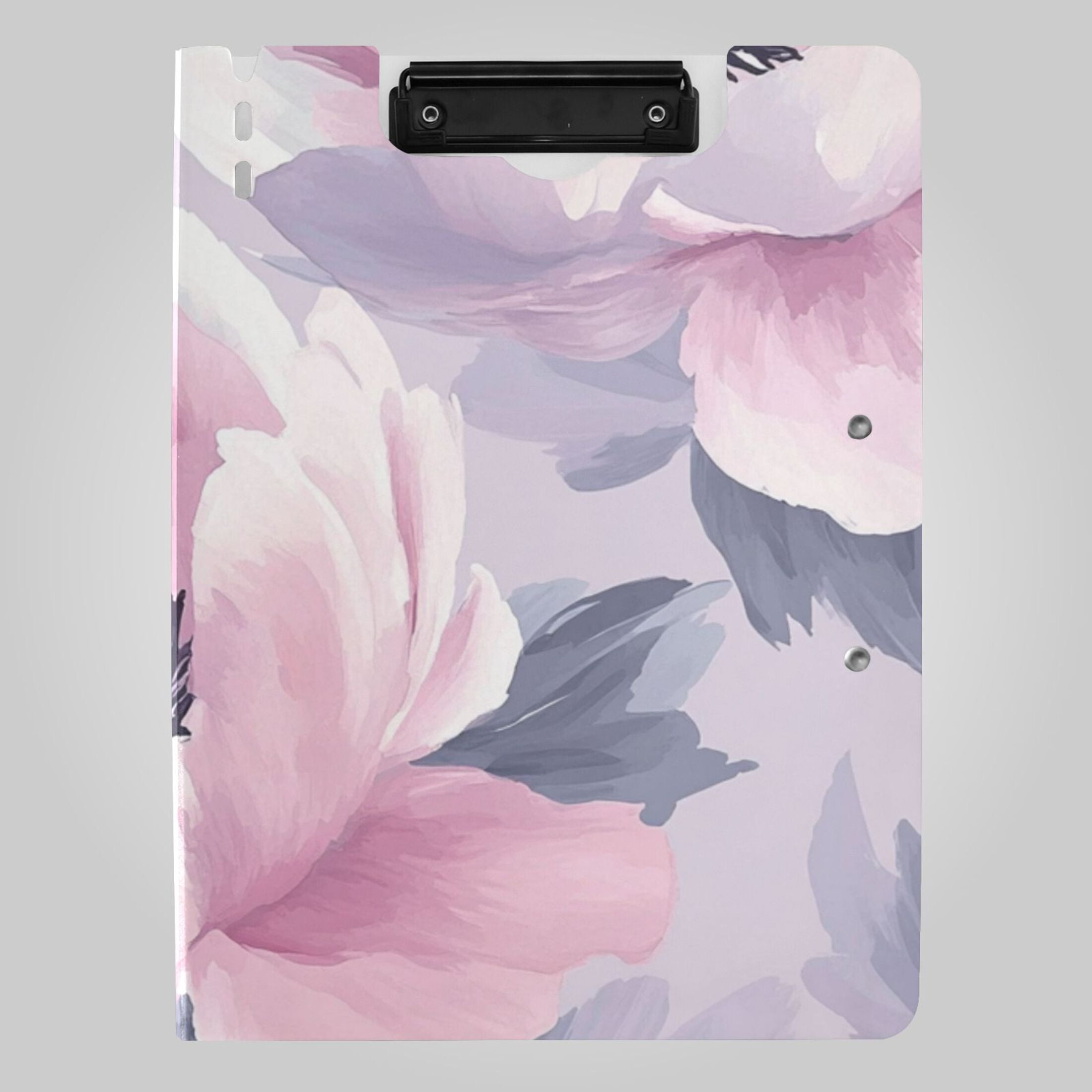 Soft Pink Peony Flowers Foldable Binder Folder Clipboard with Pen Slot ...