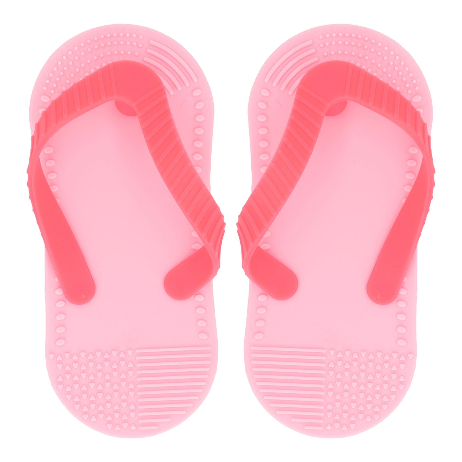 Soft Pink Silicone Flip Flop Teether, 2-Pack Baby Teething Toy for ...