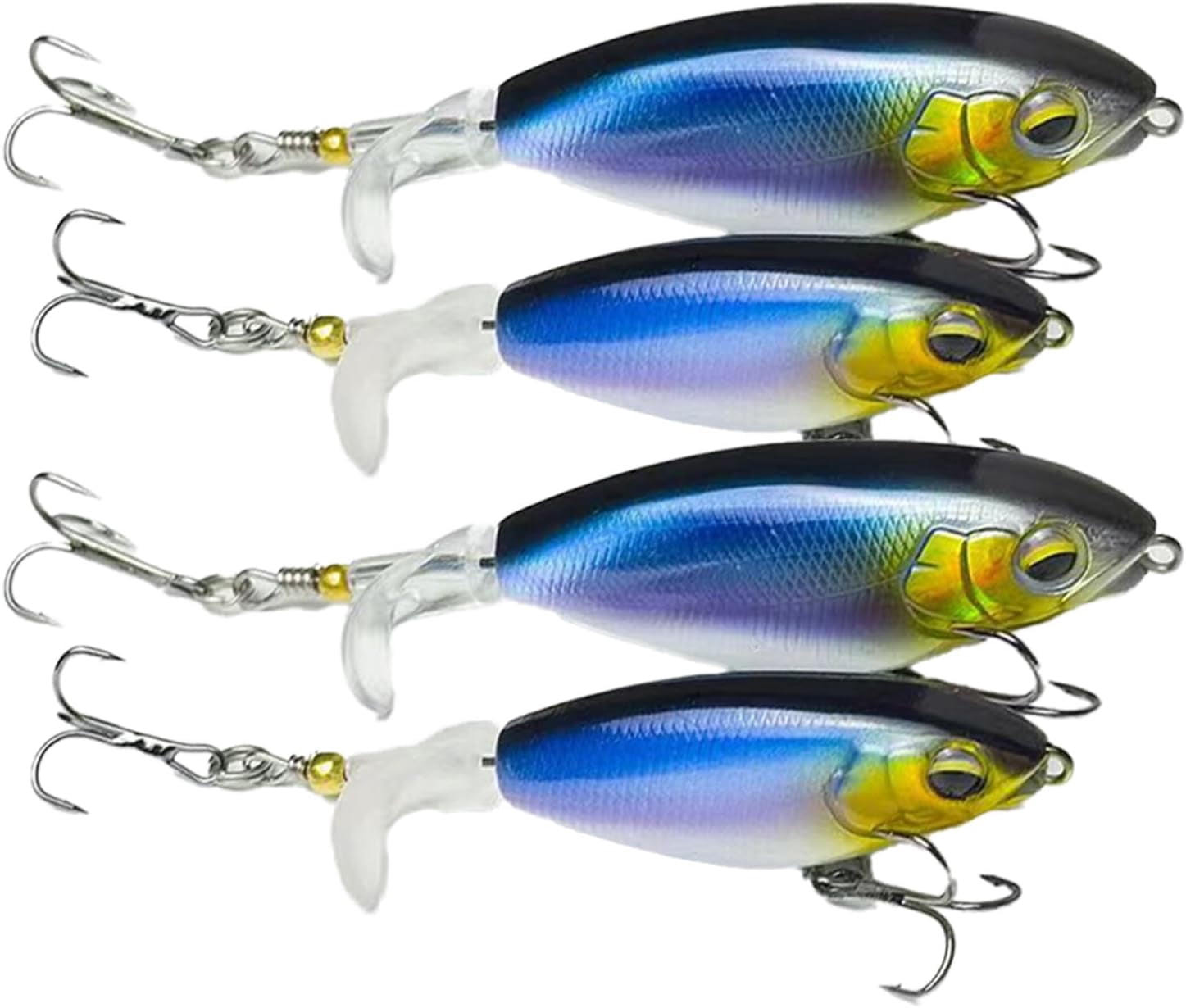 Soft Plastic Bait, 2Pcs 9cm Bait, 2Pcs 7.5cm Silicone Soft Fish ...