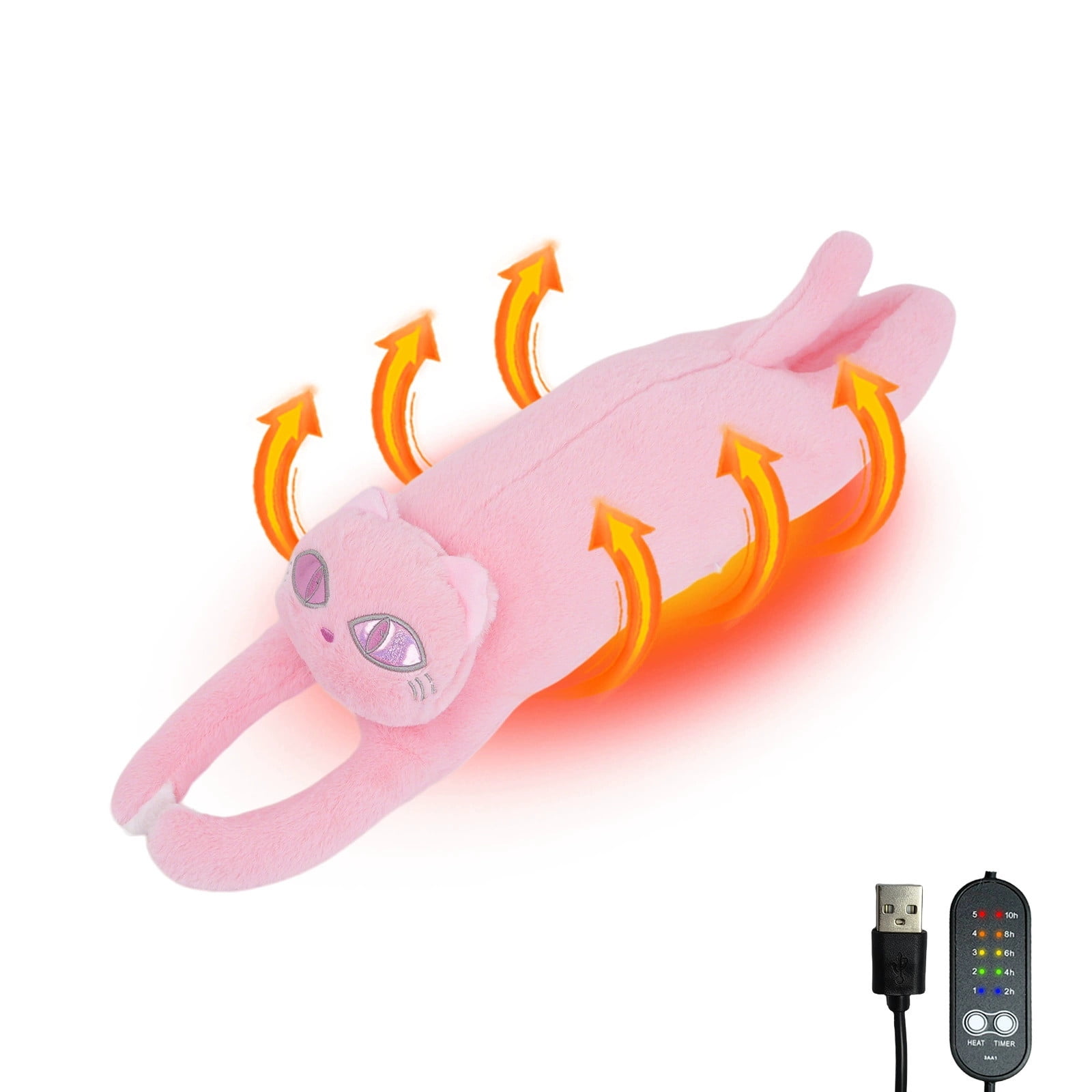 Soft Plush Animal Heating Pad for Period Cramps, USB Powered Portable ...