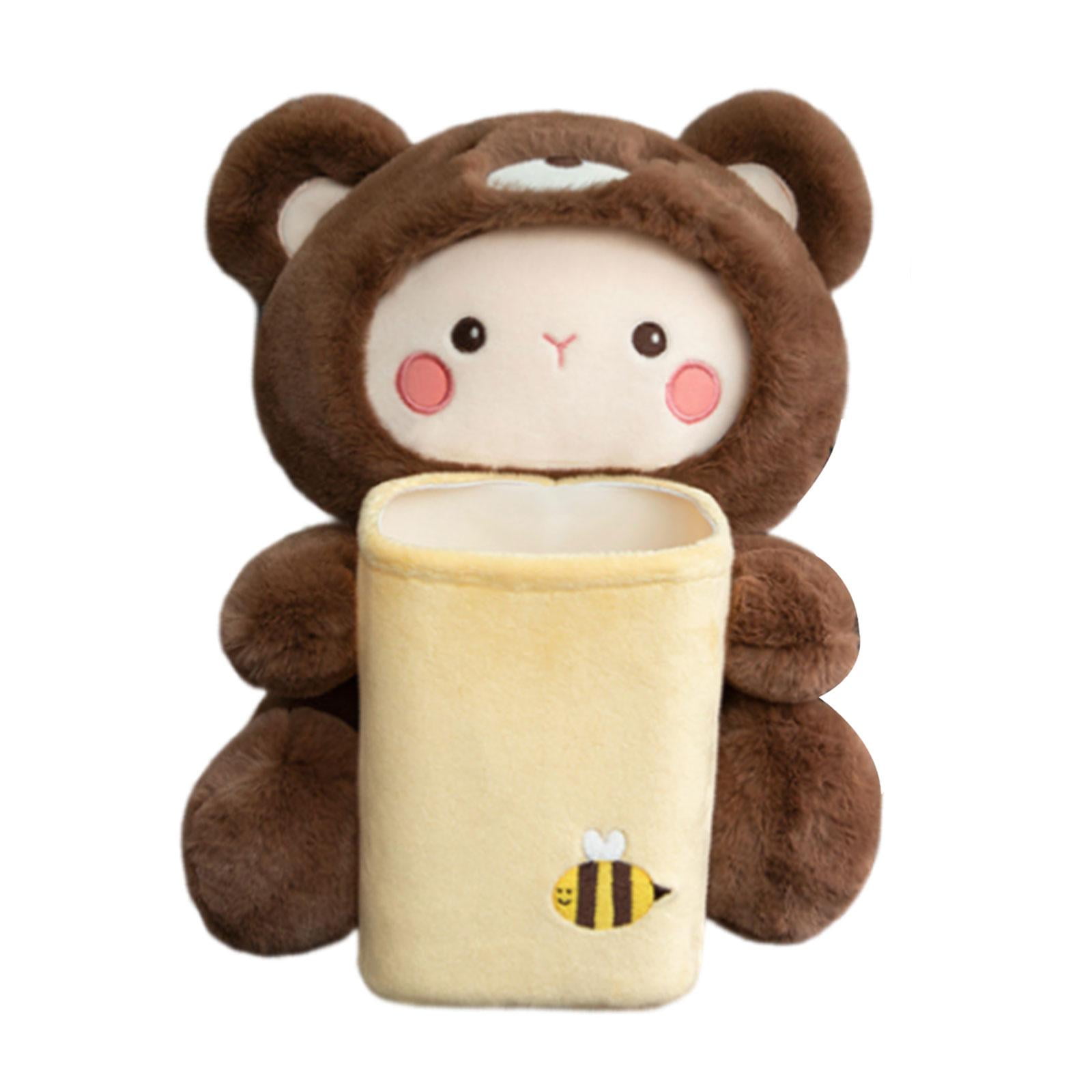 Soft Plush Car Tissue Box Trash Bin Garbage Can Multifunctional Paper ...