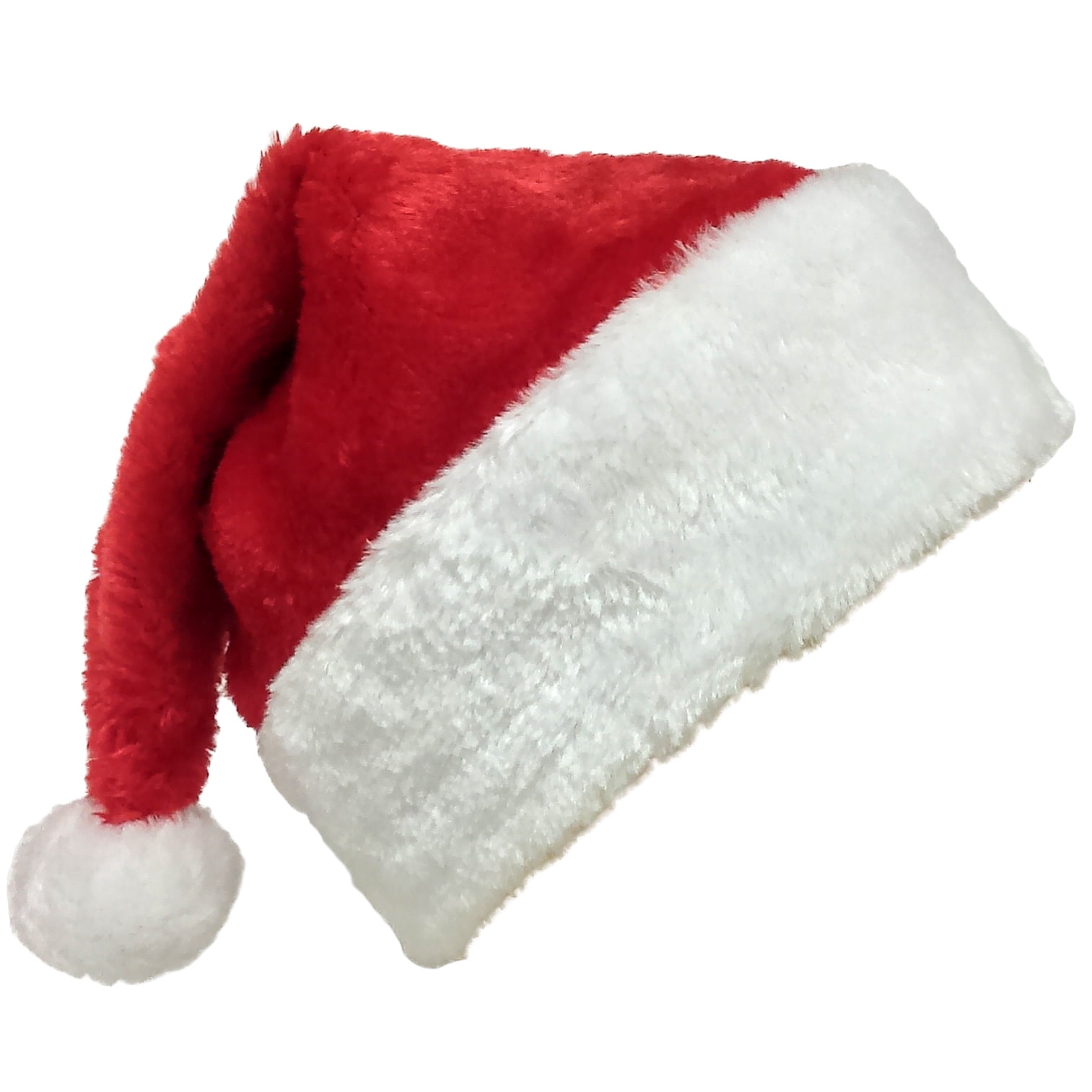 Children's Size Small Little Santa Costume Hat, Soft Plush, Red White ...