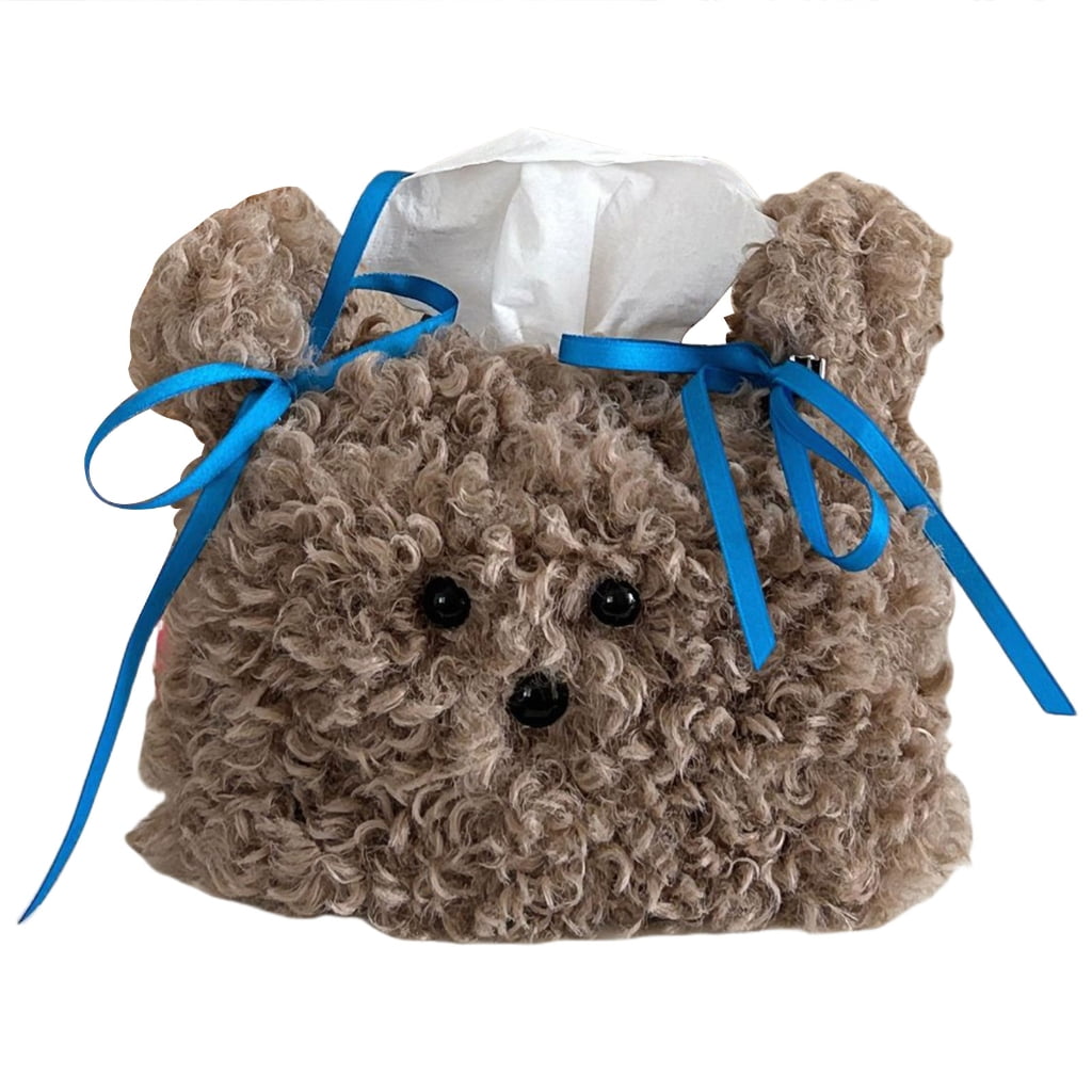 Soft Plush Dog Tissue Holder Playful Dog Plush Tissue Box Cover Modern ...