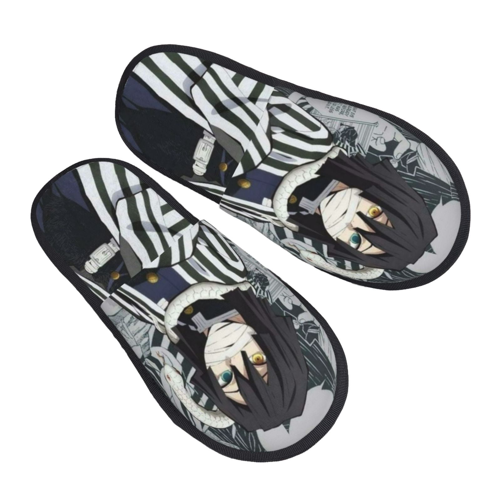 Soft Plush Furry Slippers, Demon Slayer Iguro Obanai House Slippers ...