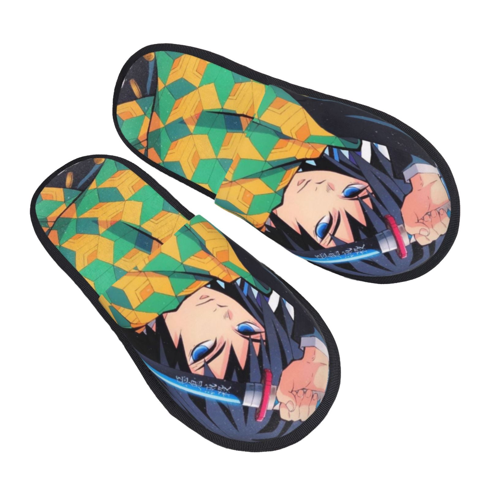 Soft Plush Furry Slippers, Demon Slayer Tomioka Giyuu House Slippers ...