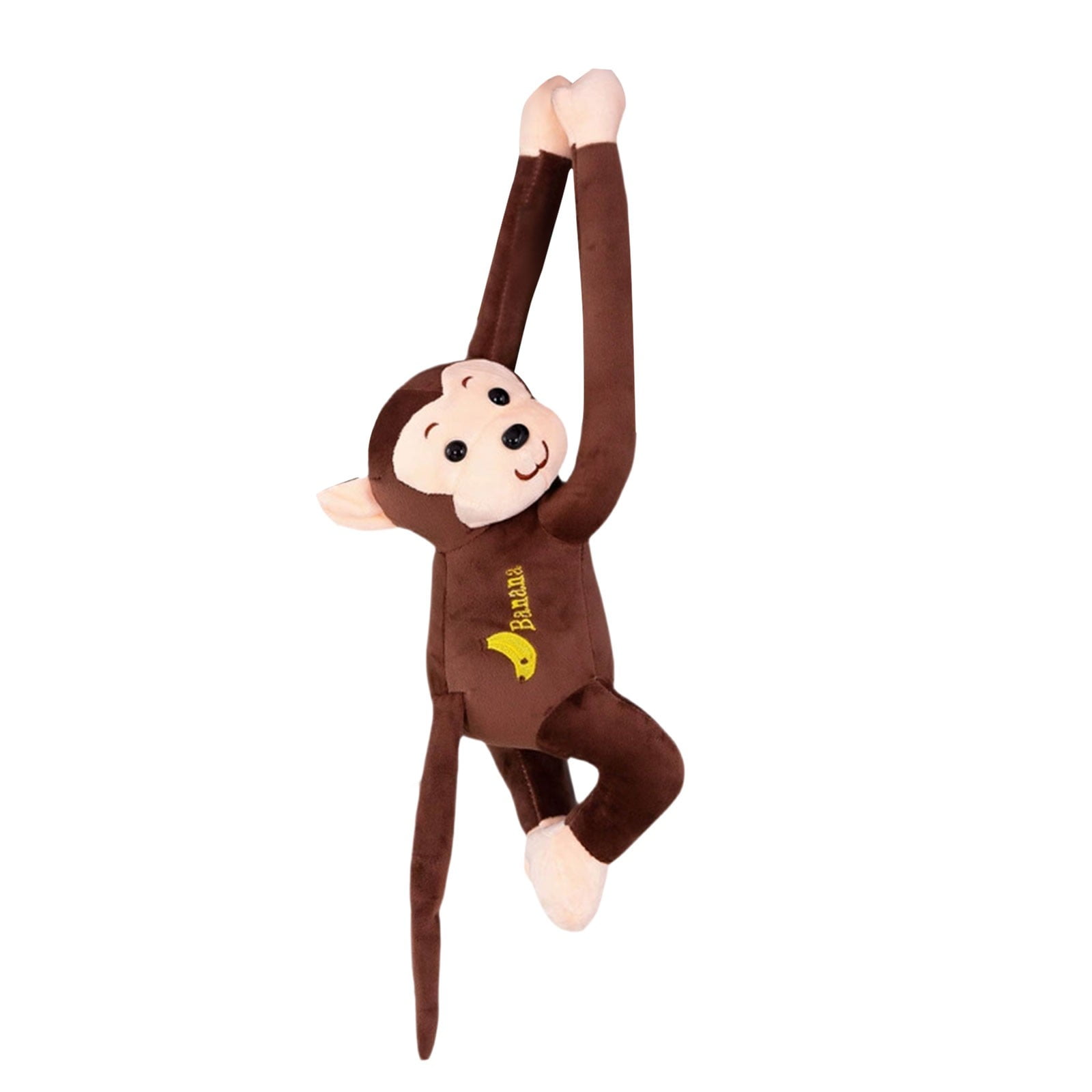 Soft Plush Hanging Monkey Toy for Kids Red Stuffed Animal with Velcro ...