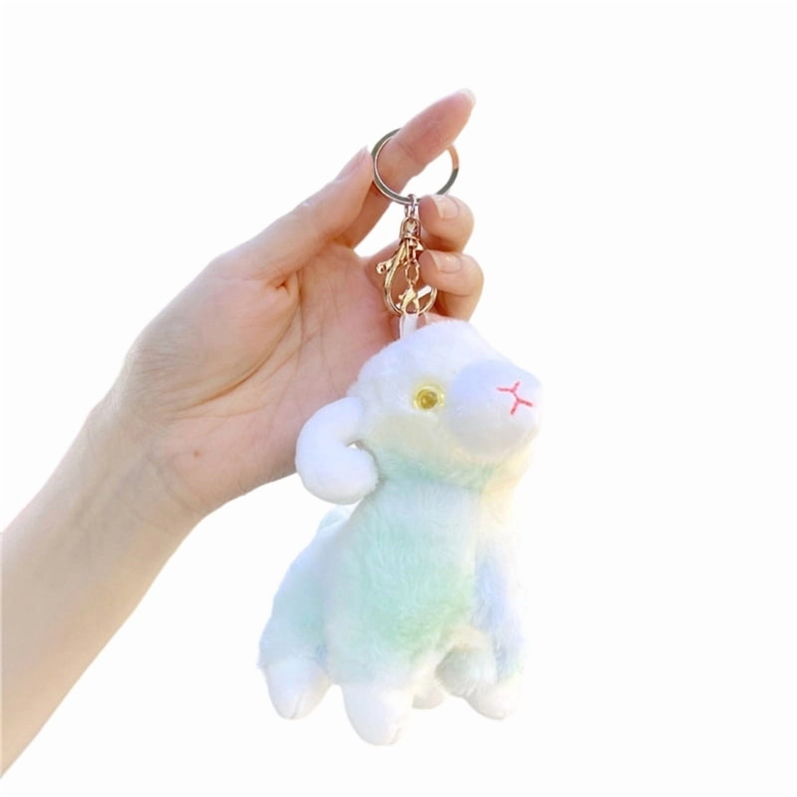 Soft Plush Lamb Doll Keychain Lovely Doll Charm Colorful Keychain ...