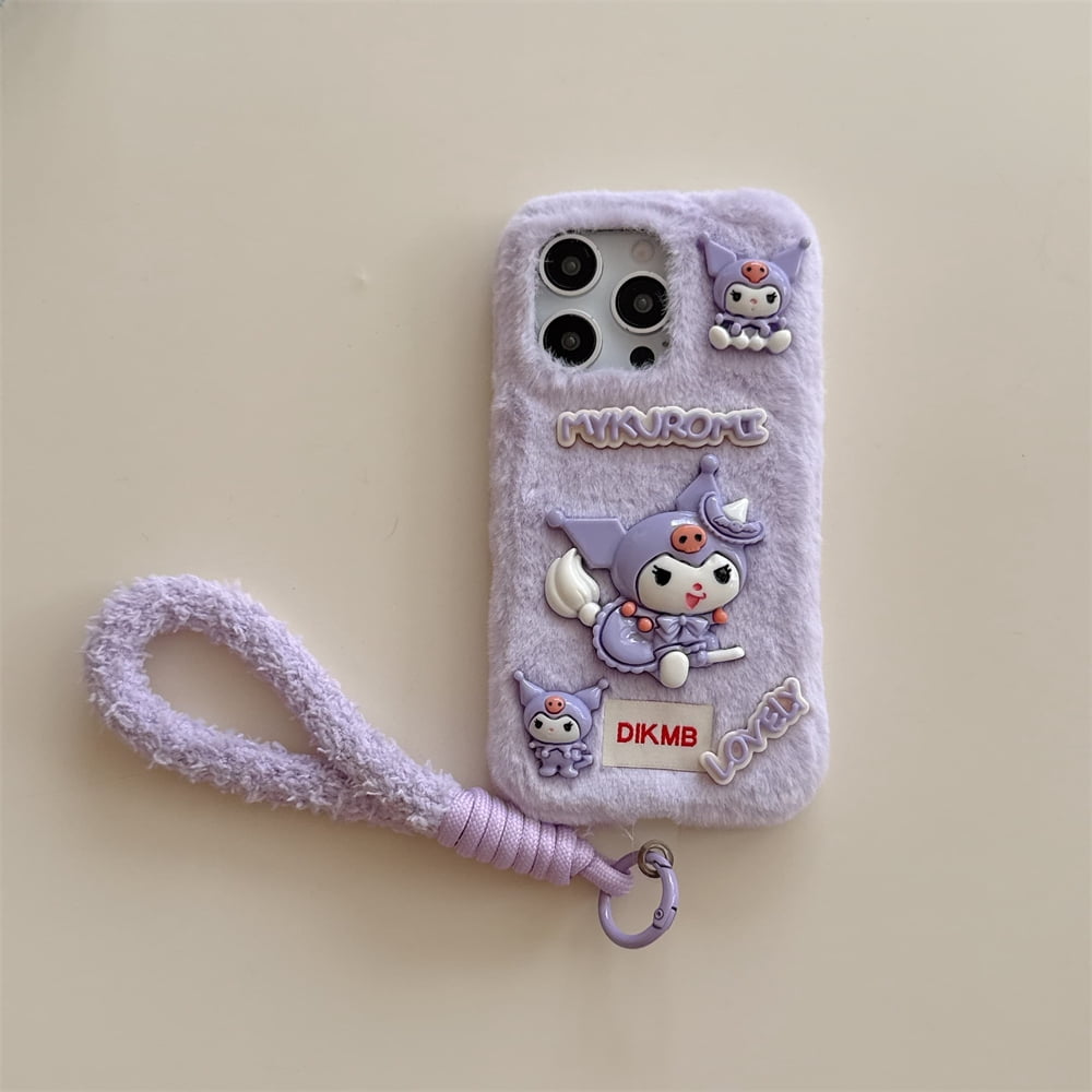 Soft Plush Sanrio Hello Kitty My Melody Case For iPhone 17 16 15 14 13 ...