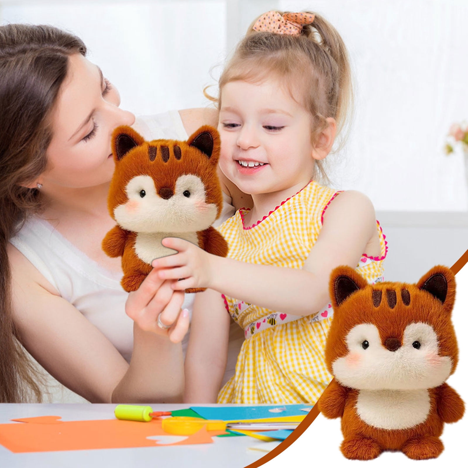 Soft Plush Squirrel Stuffed Animal Toy, Realistic Lifelike Stuffed ...