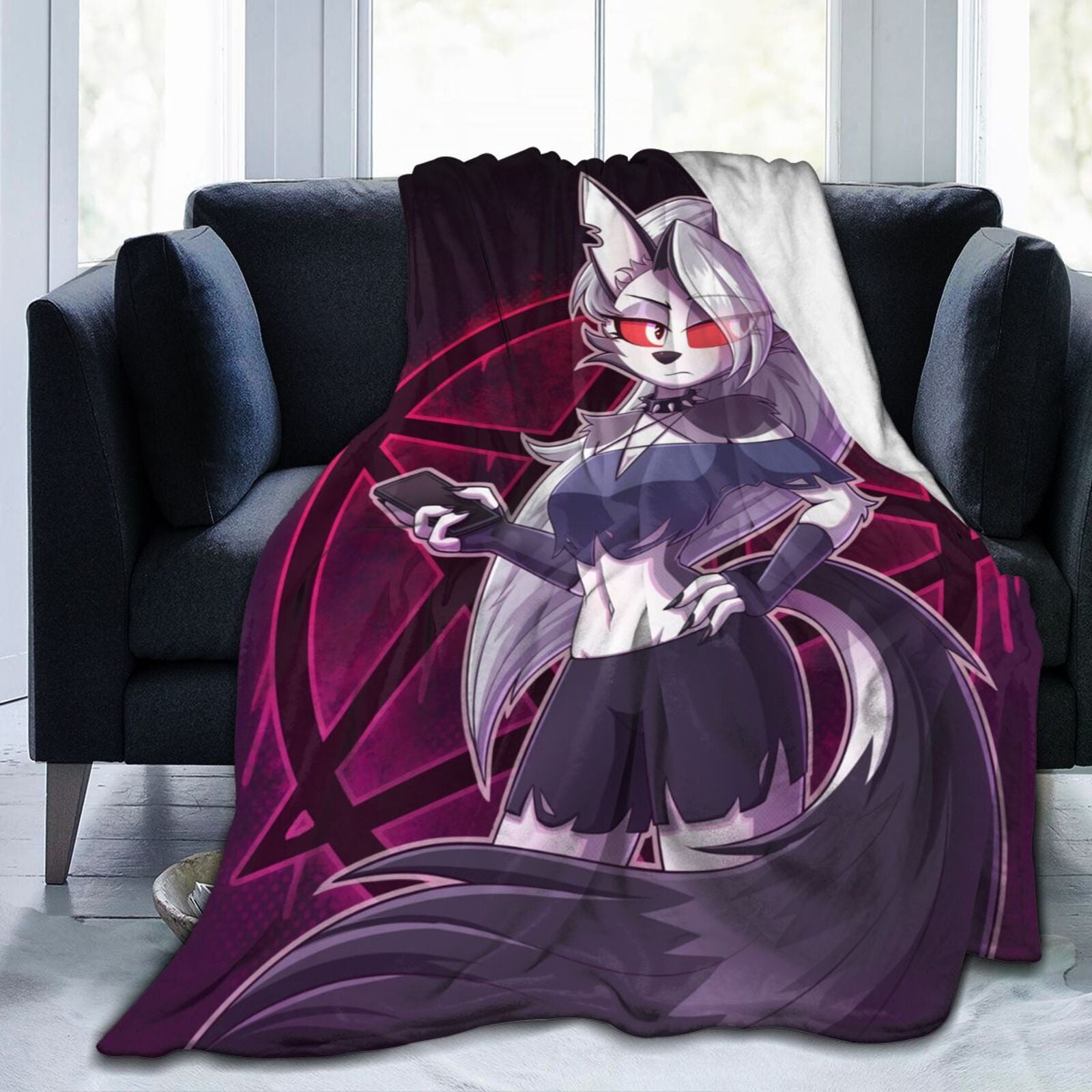 Soft Plush Throw Blanket Loona Helluva Boss Fleece Blankets for Sofa ...