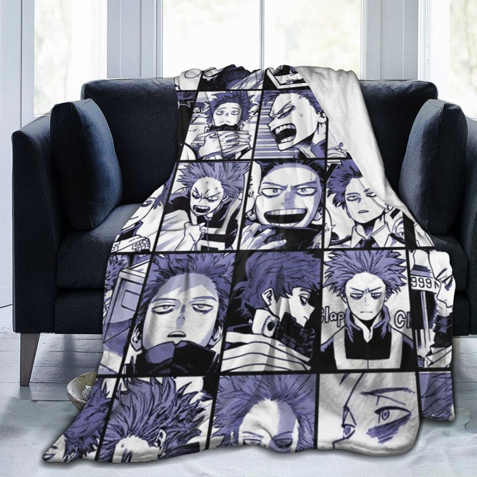 Soft Plush Throw Blanket My Hero Academia Shinso Collage Fleece ...