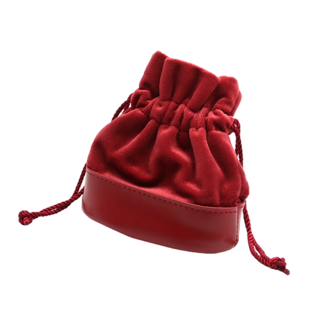Soft Plush Travel Pouches with Drawstring Luxurious Plush Drawstring ...