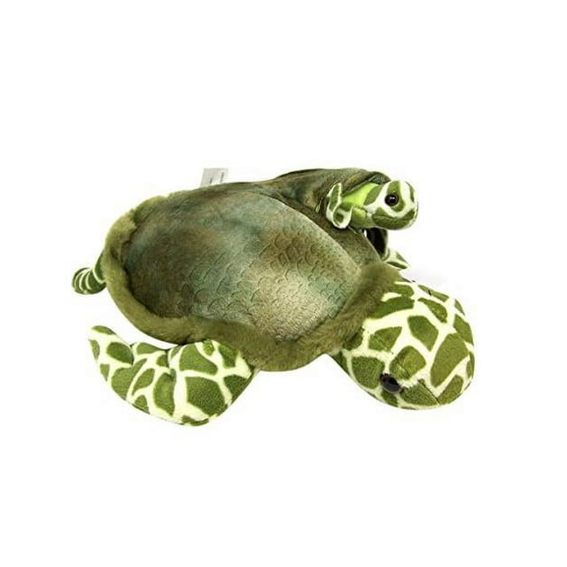 Soft Plush Turtle with Pouch and Mini Hatchling, Turtle, Size: One Size ...