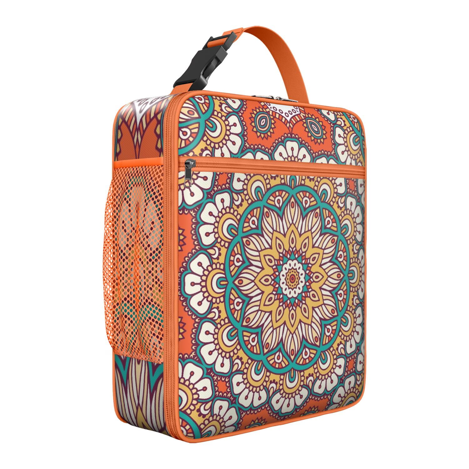Soft Portable Lunch Bag in Mandala Psychedelic Style – Insulated ...