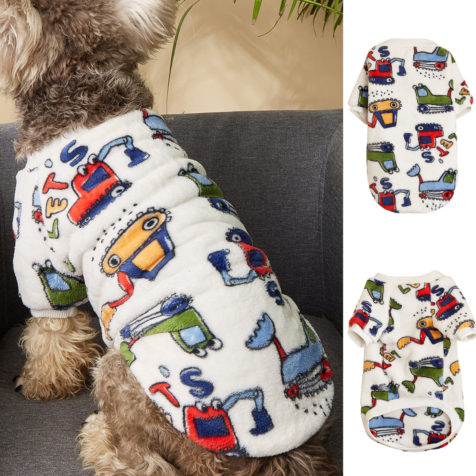 Soft Puppy Pajamas Cute Dog Pjs Jumpsuit Pet Clothes Apparel - Walmart.com