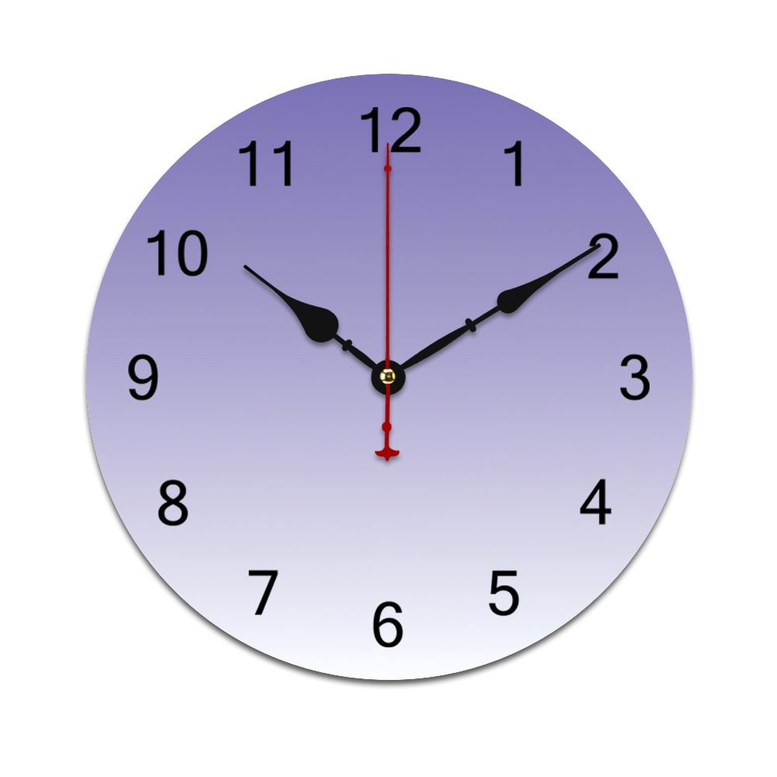 Soft Purple And White Color Word Saying Big Wall Clock Home Decor Art ...