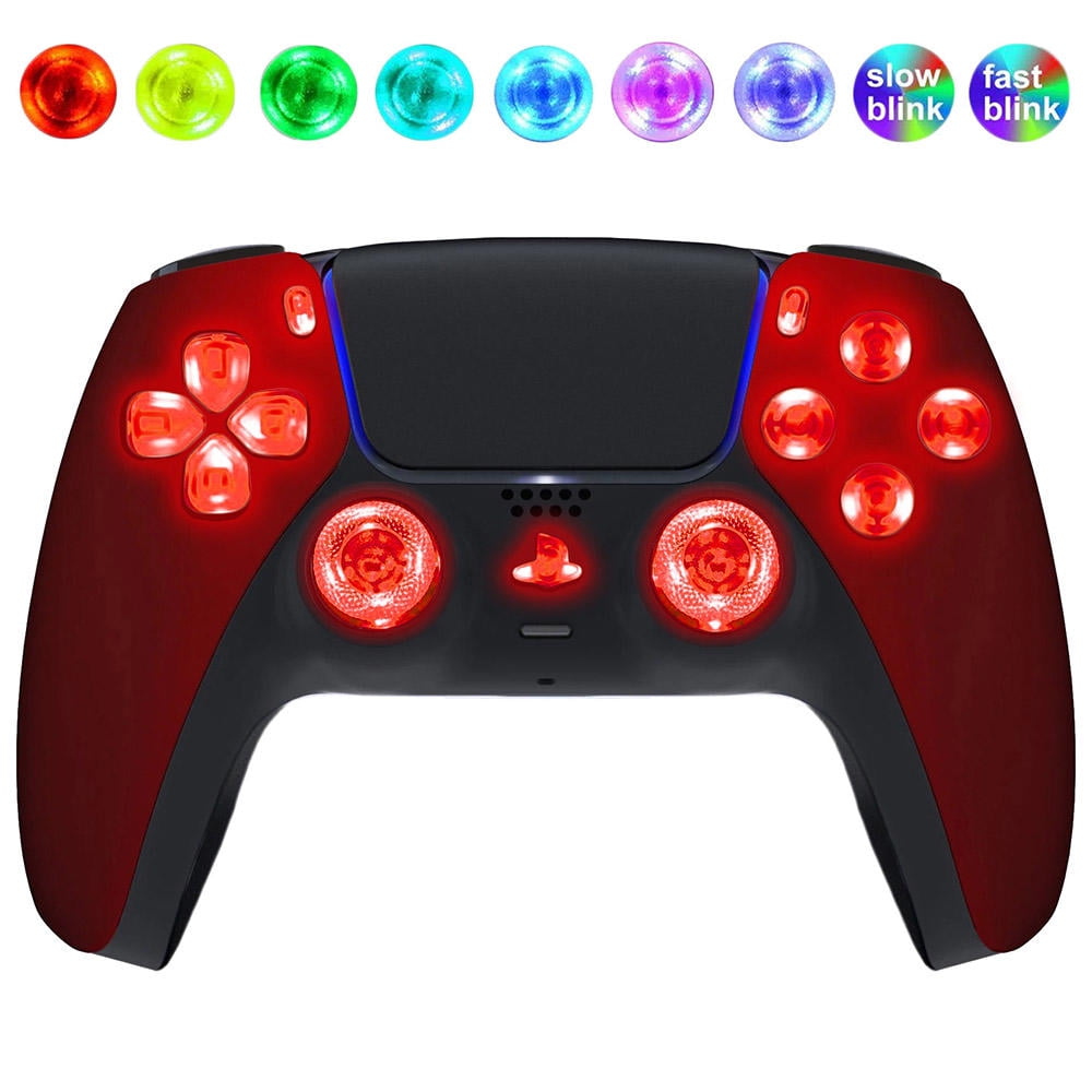 Soft Red Silent Modz LED Light Up Buttons Wireless Custom Controller ...