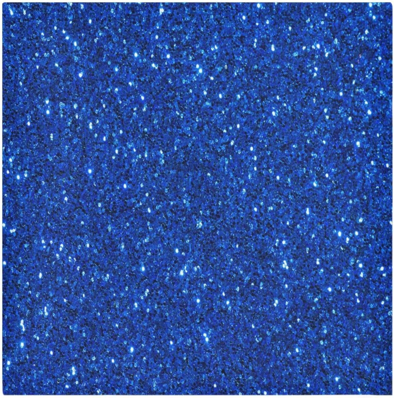 Soft Reusable Satin Table Decorative Napkins, 20x20InX4 PCSBlue Glitter ...