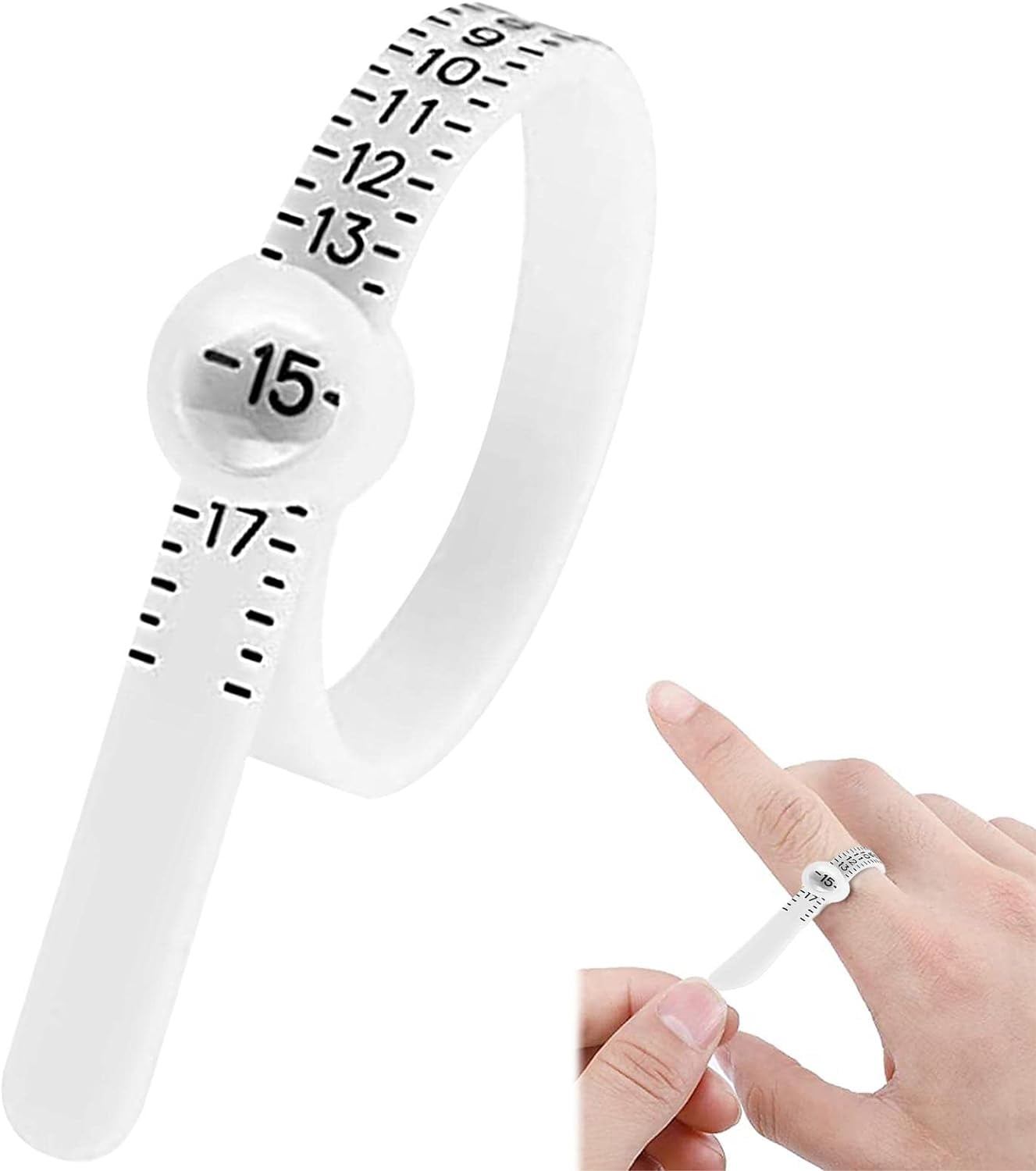 Soft Rings Measurer with Magnifier | Finger Diameters Measurer with ...