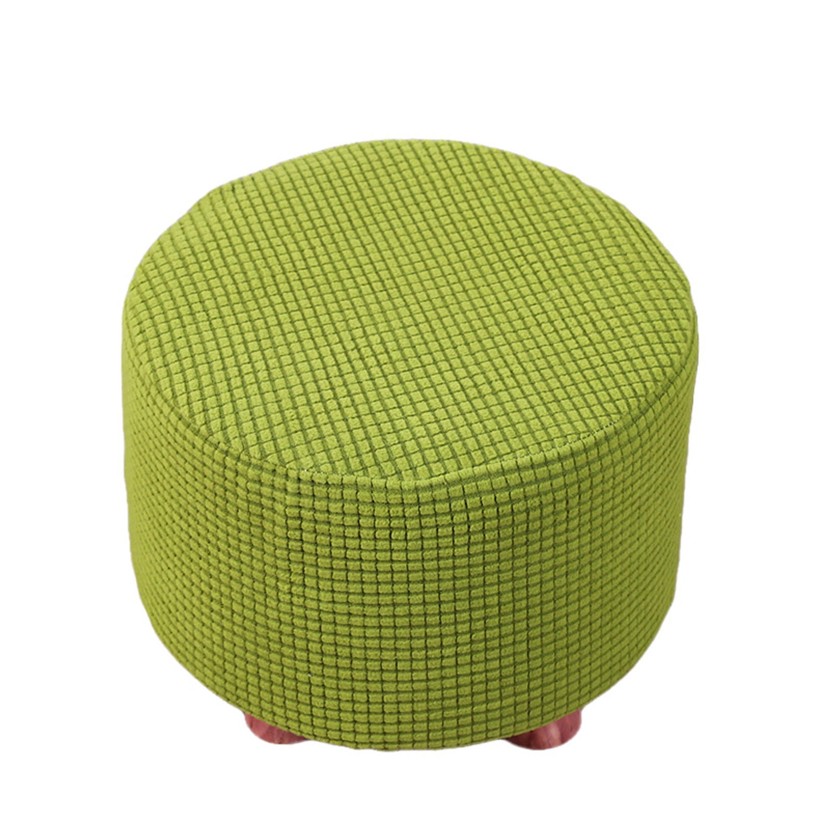 Soft Round Ottoman Cover, Slipcover For Ottoman, Footstool Cover With ...