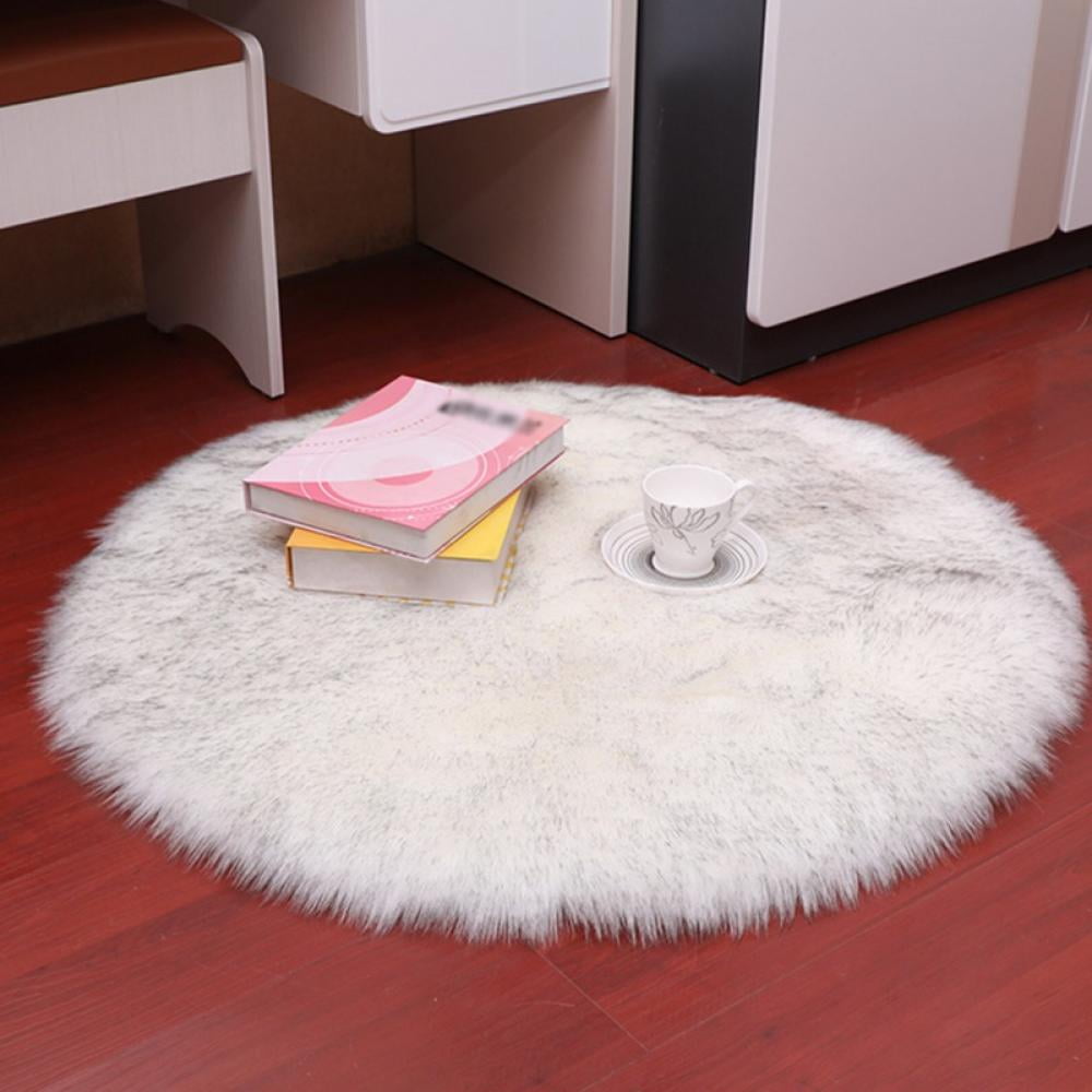 Soft Round Rug,White Circle Rug Fluffy Plush Rug Area Rugs Home Decor ...