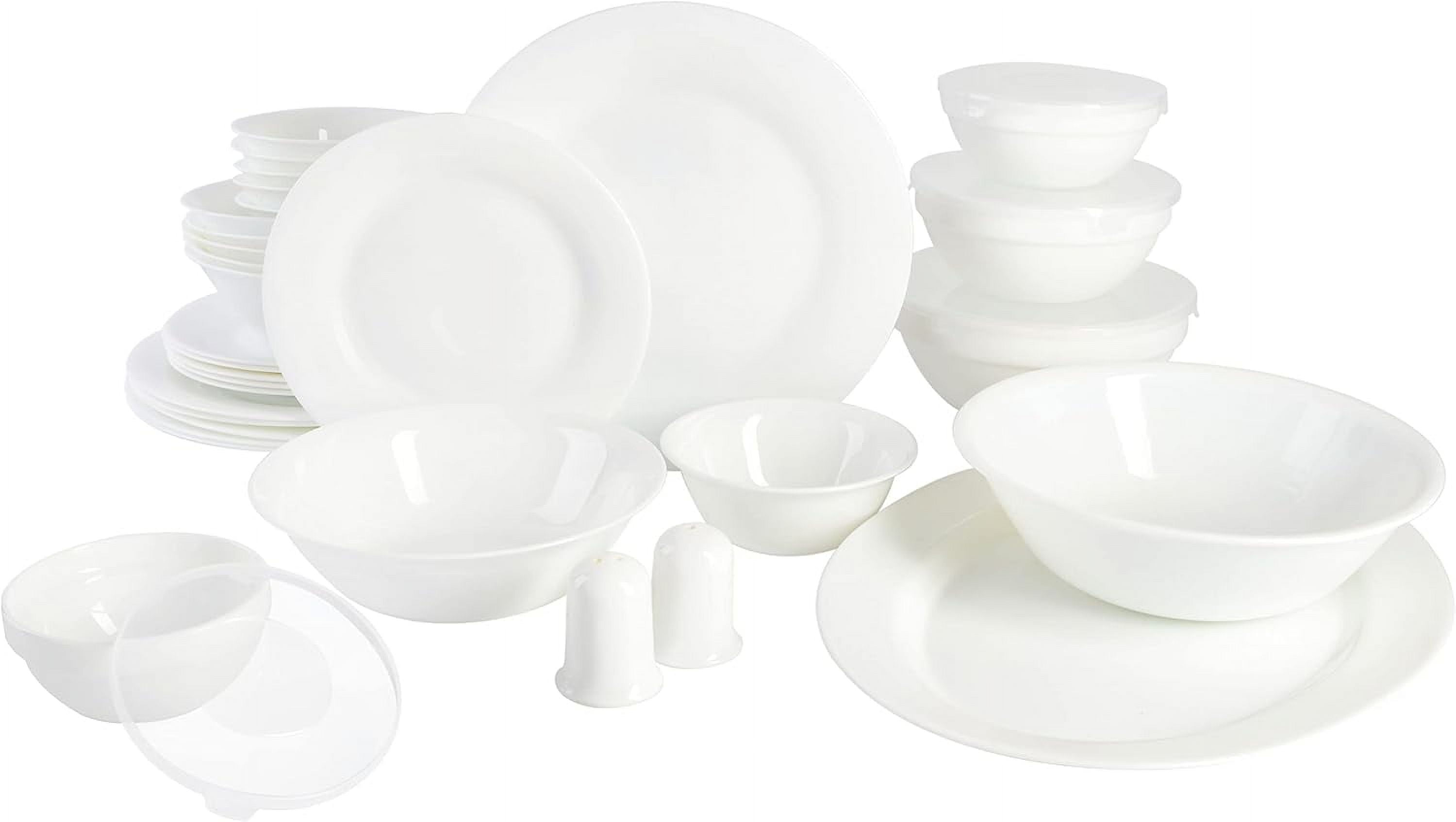 Soft Round Ultra Break and Chip Resistant Dinnerware Set: Service for 6 ...