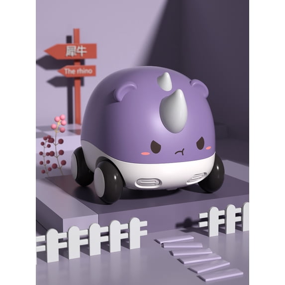 Soft Rubber Cartoon Inertial Sliding Toy Car F1, Friction Powered Toy ...