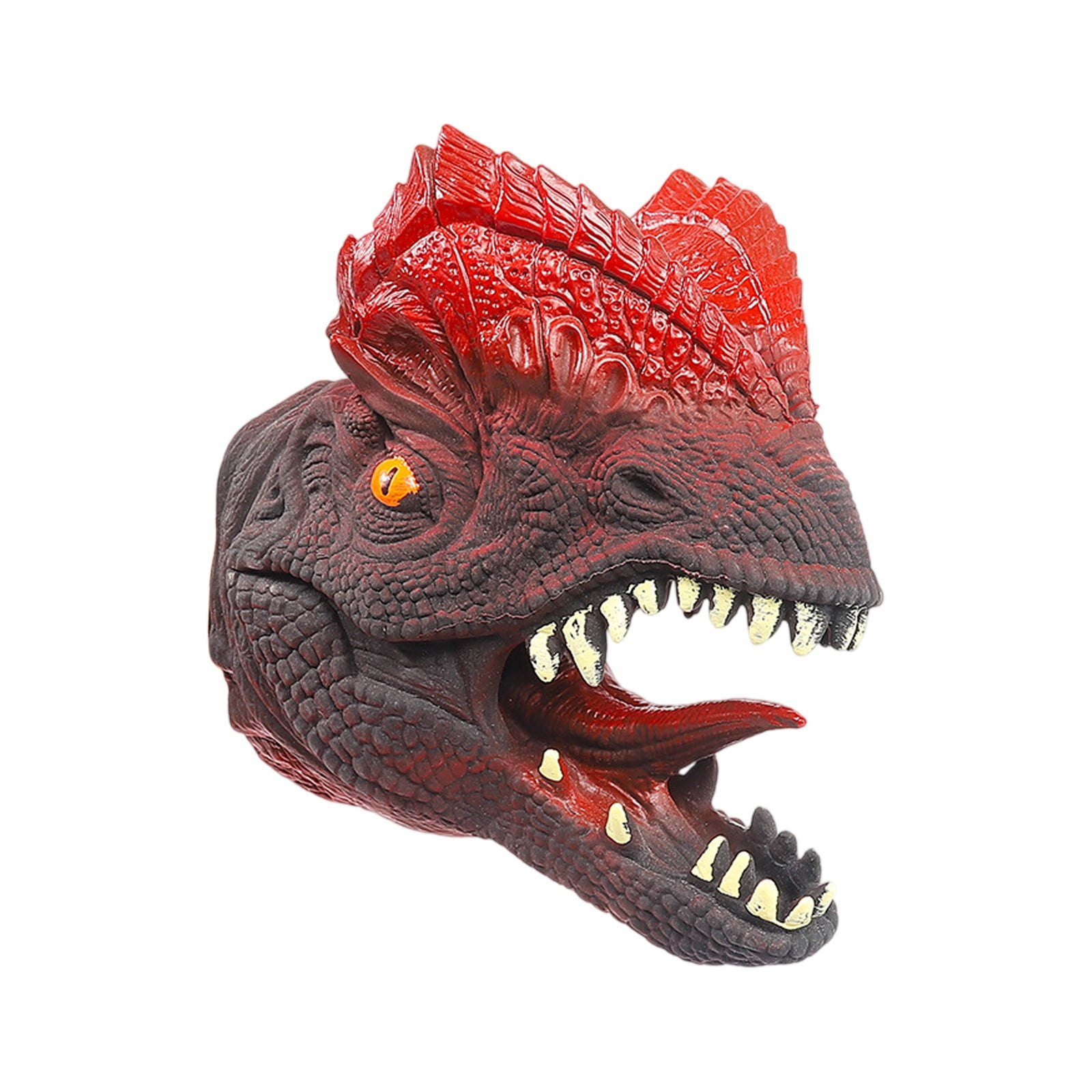 Soft Rubber Dinosaur Puppet Set Dilophosaurus Children's Hand Puppet ...