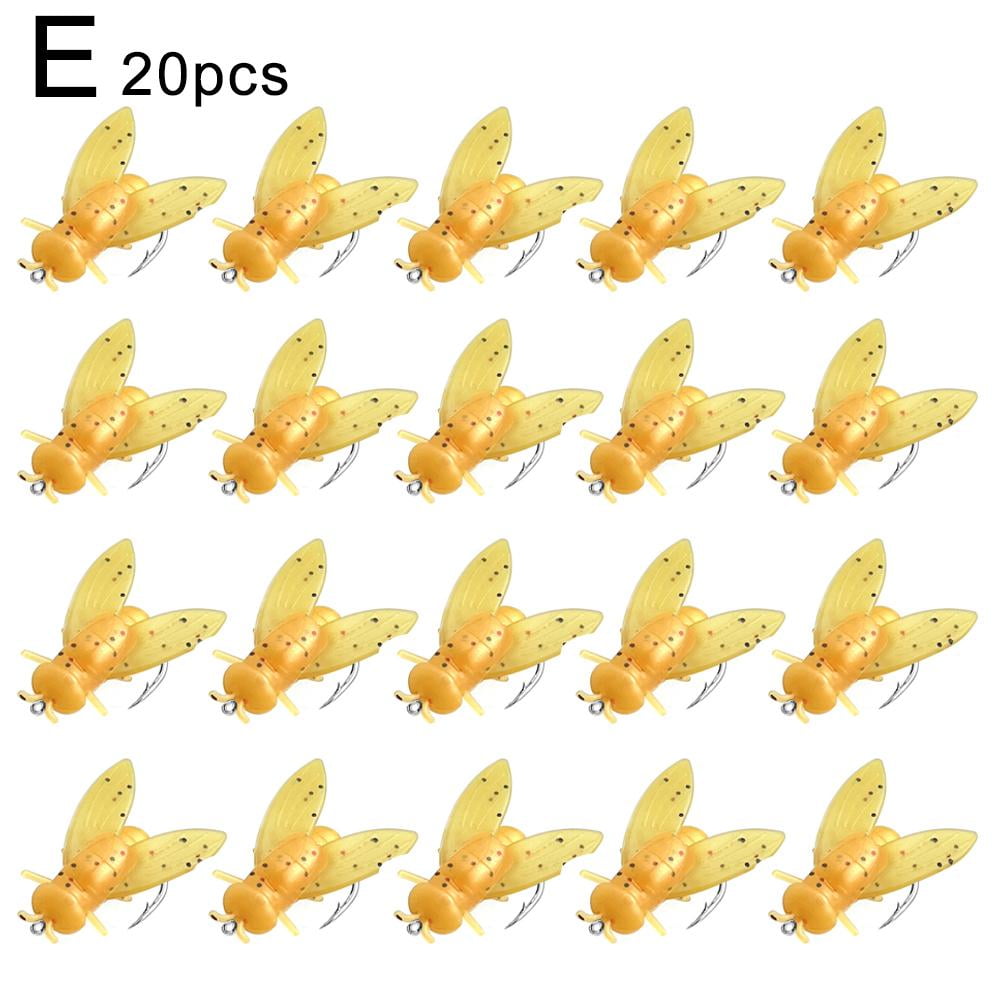 Soft Rubber Fly Fishing Lures Kit with Barbed Hooks For Bass and Salmon ...