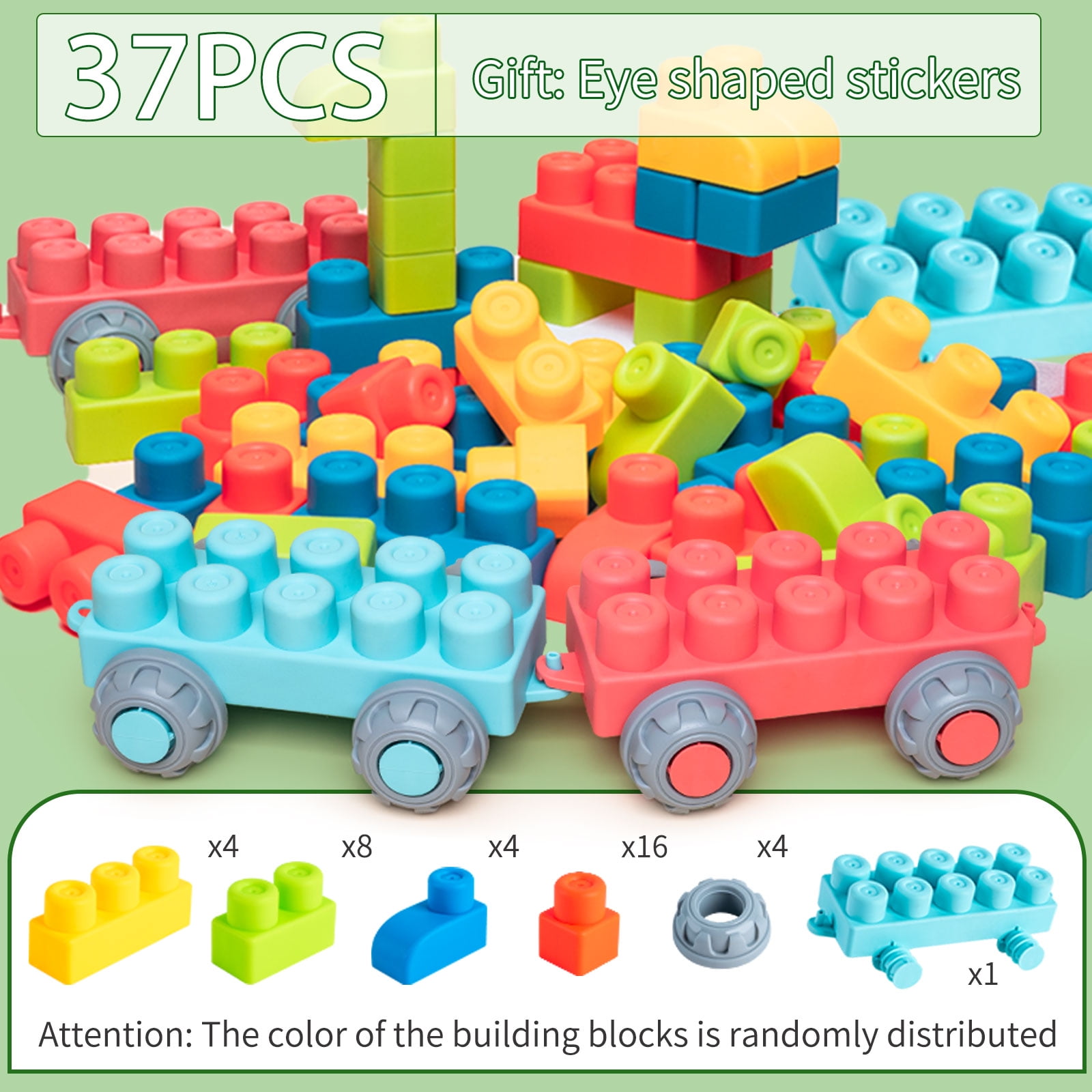 Soft Rubber Large Particle Block Children'S Toy Assembly For Boys And ...