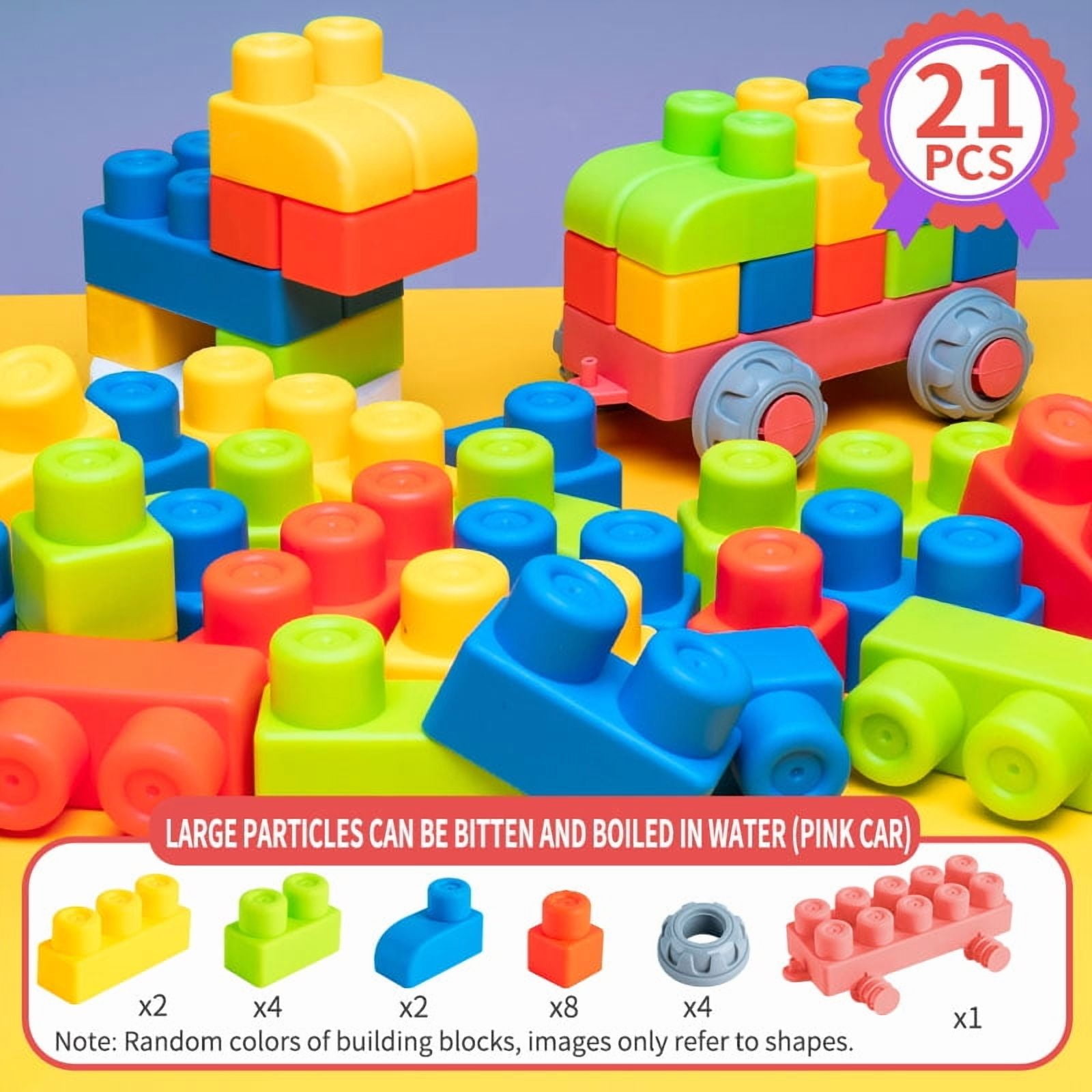 Soft Rubber Large Particle Block Children'S Toy Assembly For Boys And ...