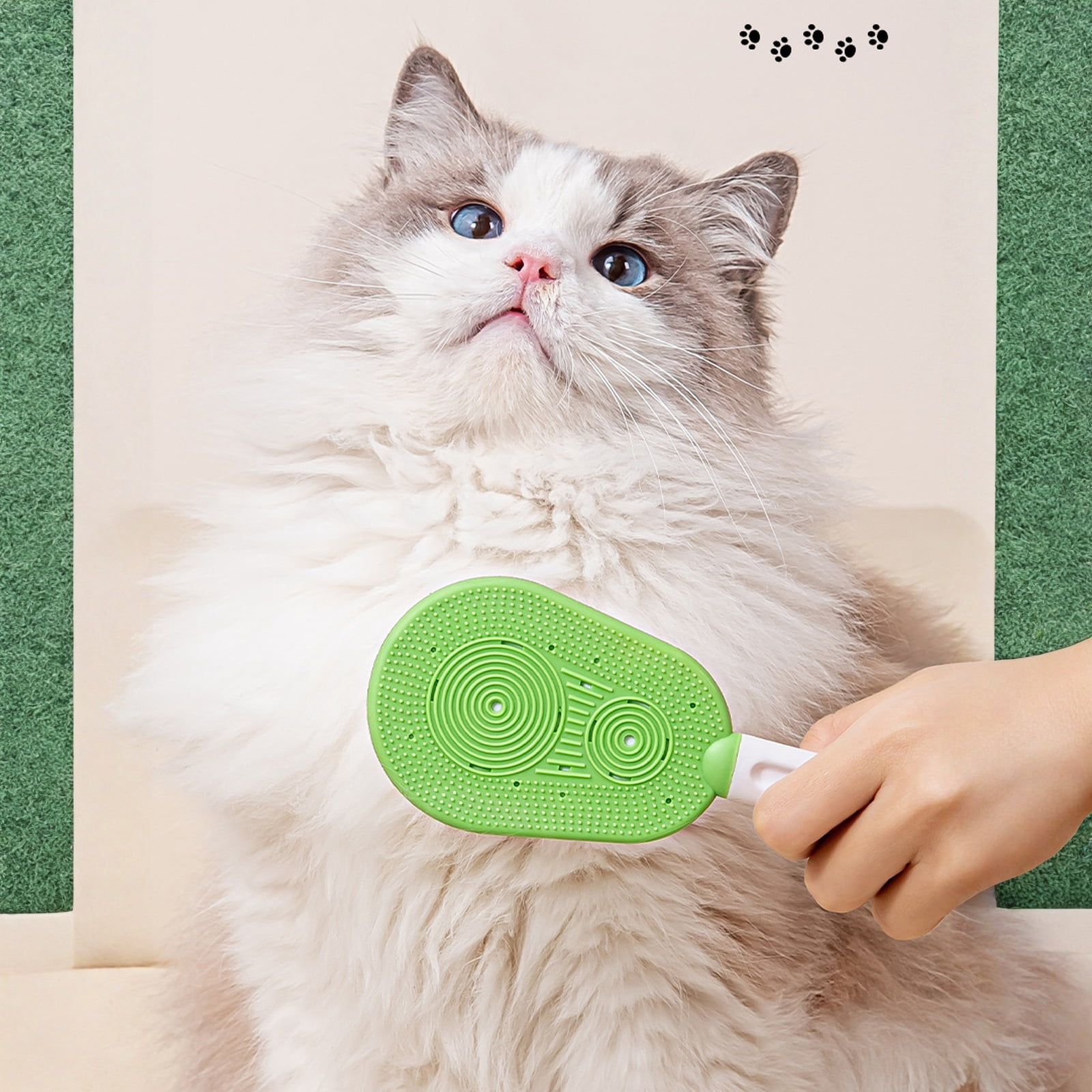 Soft Rubber Pet Massage Comb Cat Dog Grooming Brush Hair Removal ...