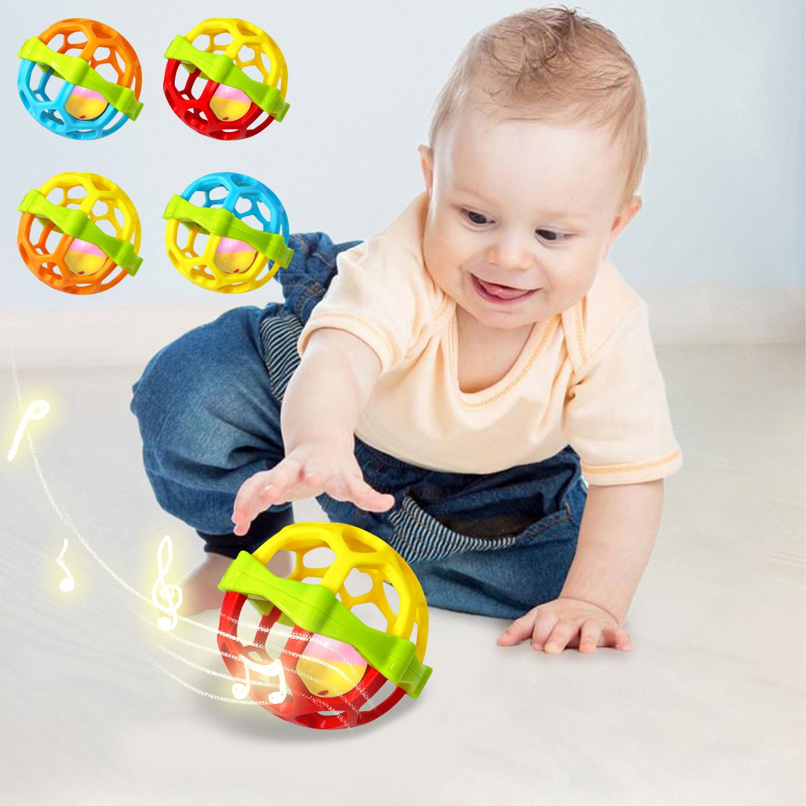 Soft Rubber Sensory Grip Ball Toy | Textured Squeeze Ball for Hand ...