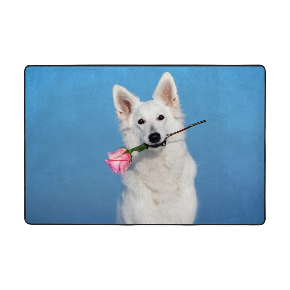 Soft Rug Comfortable Indoor Carpet, Lovely Shepherd Dog Large Area Rugs ...